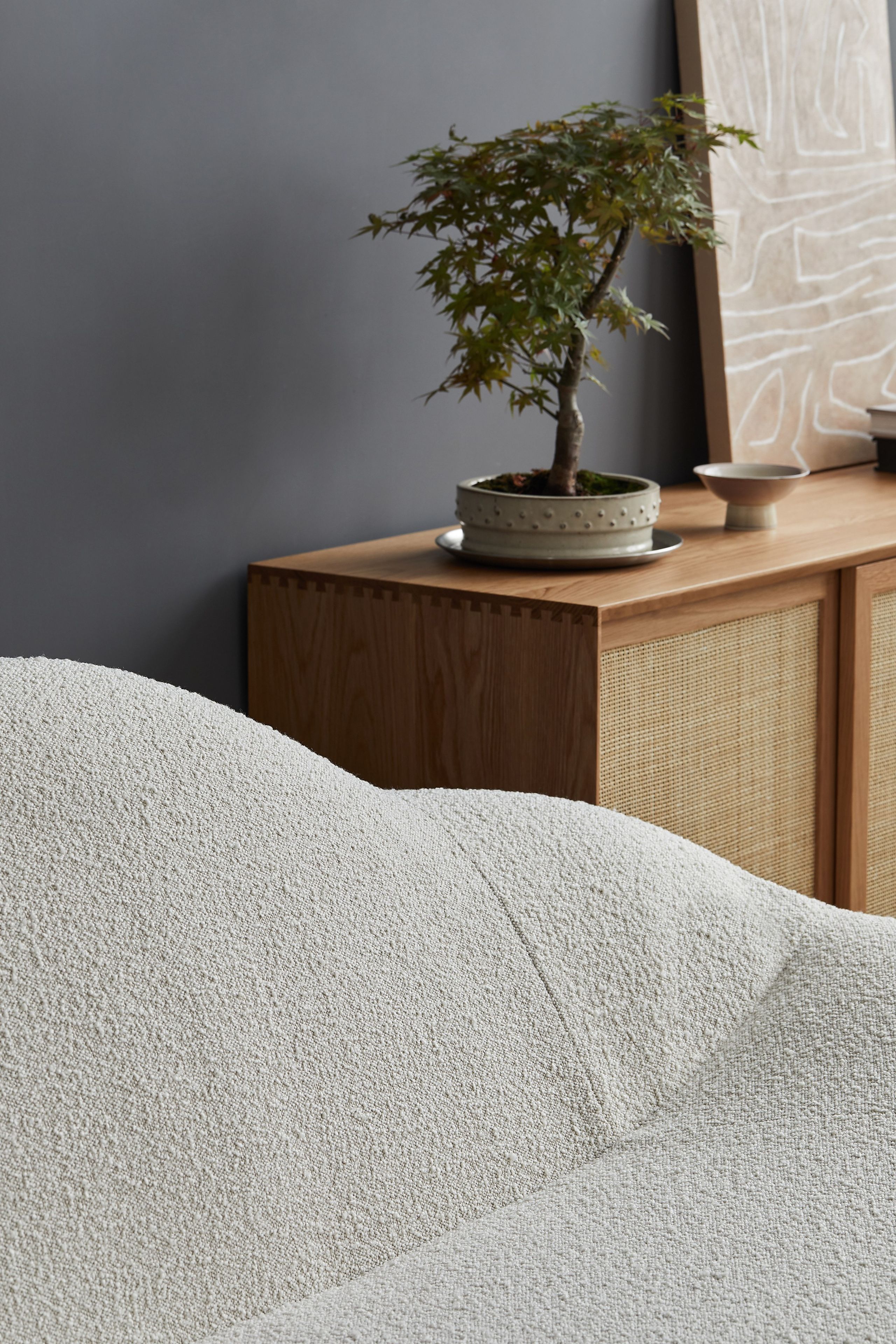 Curved 2 seater fabric sofa CLOUD Cloud Collection By grado design