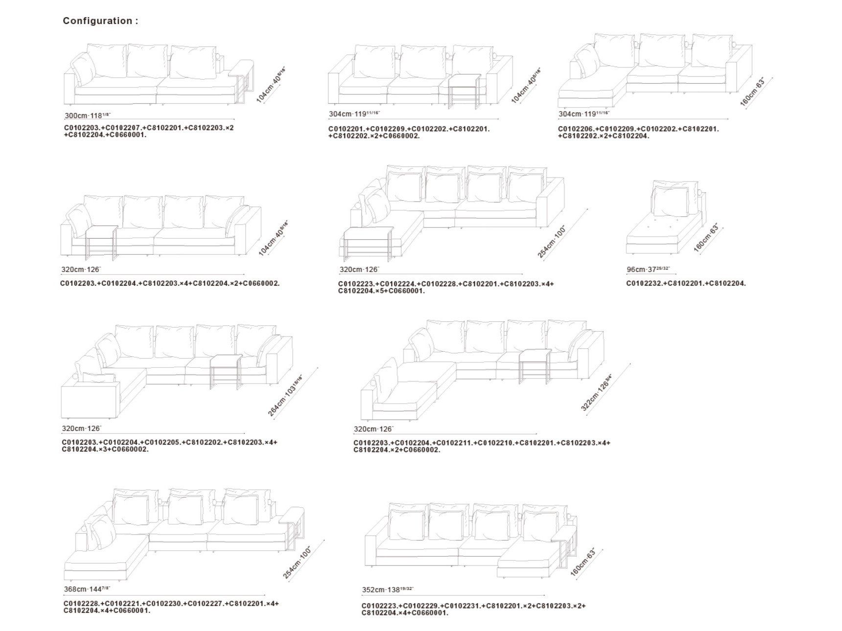 CLOUDS Modular fabric sofa By CAMERICH