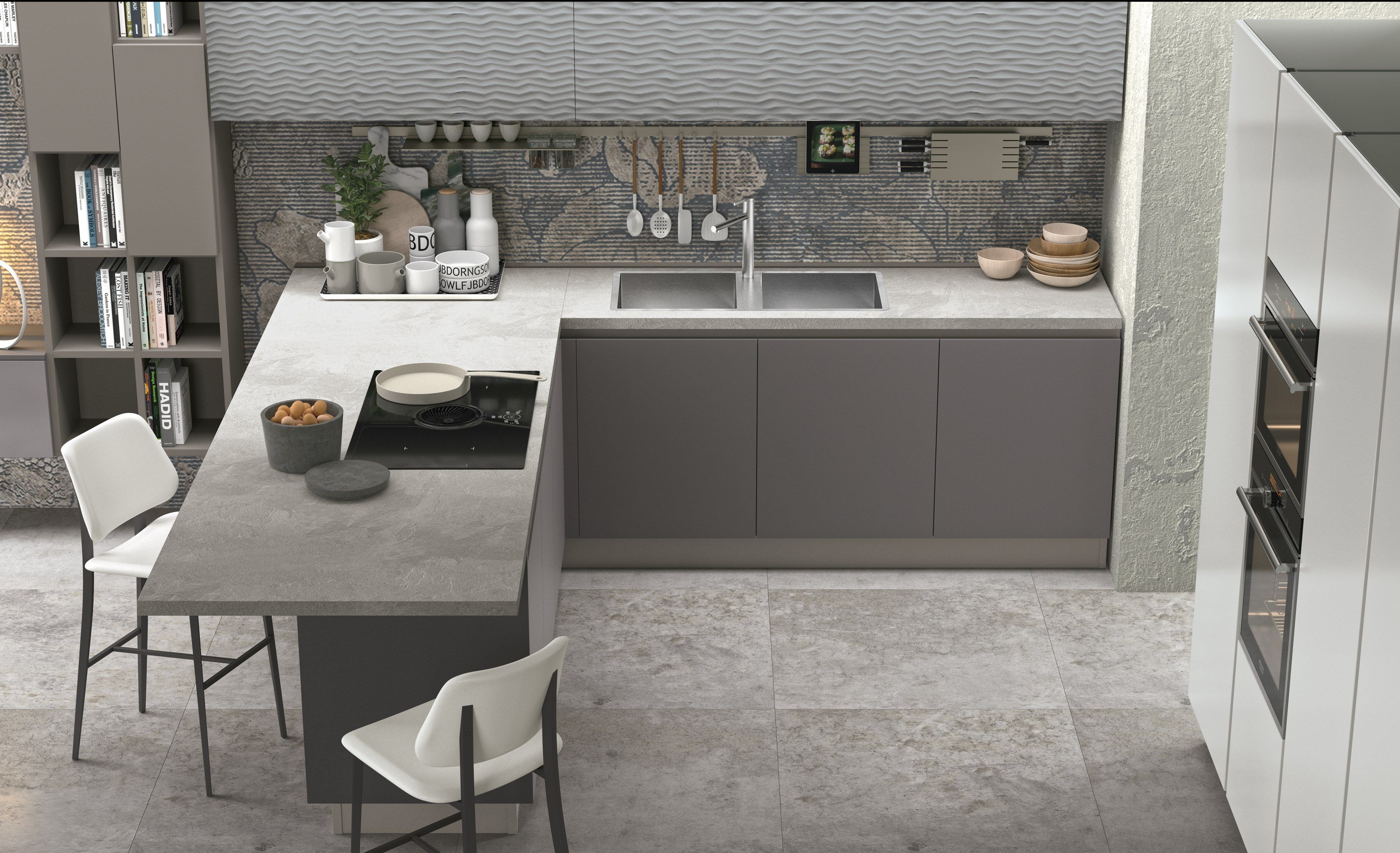Fitted kitchen with island CLOVER LUX 1 Clover Collection By Cucine ...