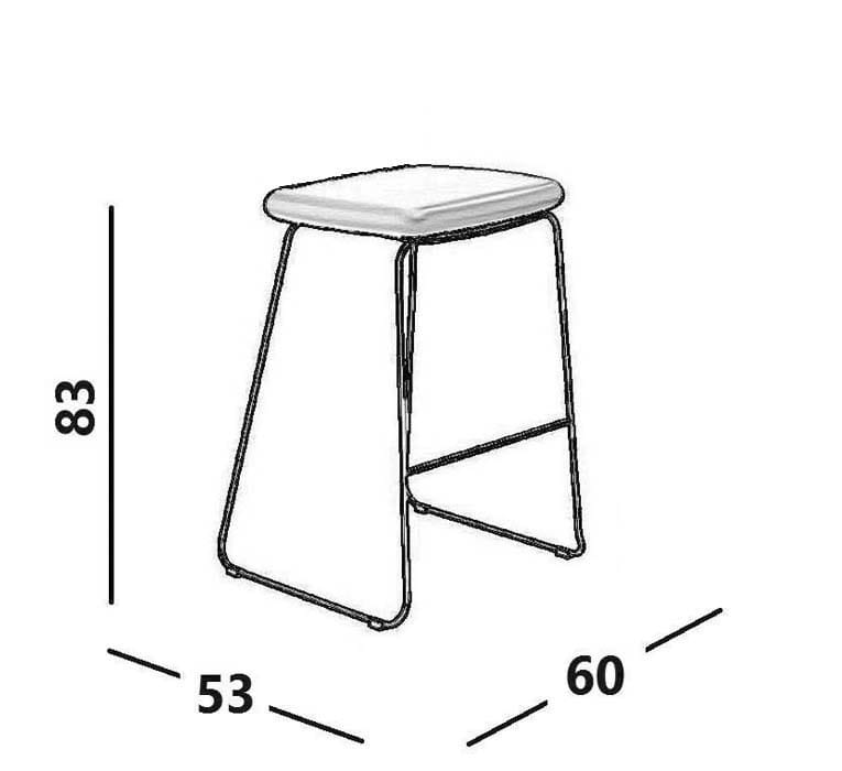 CLUSTER | Sled base stool Cluster Collection By Luxy design Luigi Cittadini