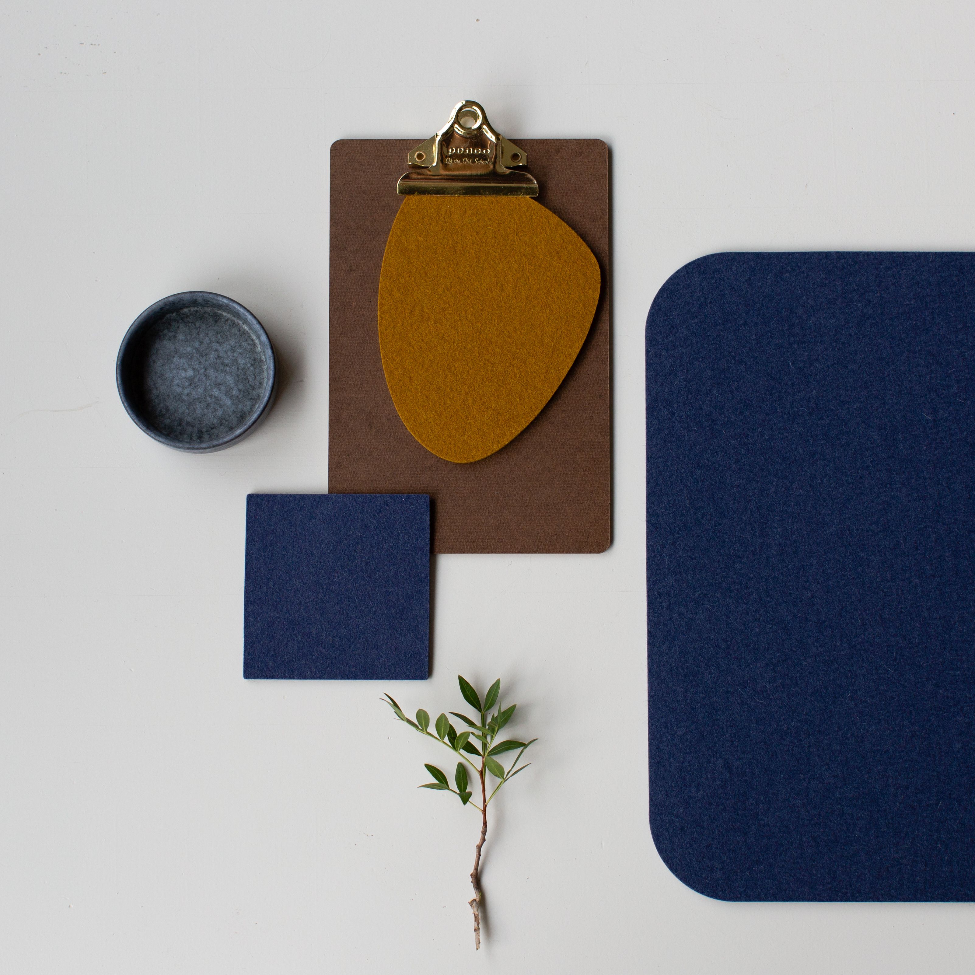 Felt drink coaster / placemat COASTER WITH ROUNDED CORNERS By HEY-SIGN