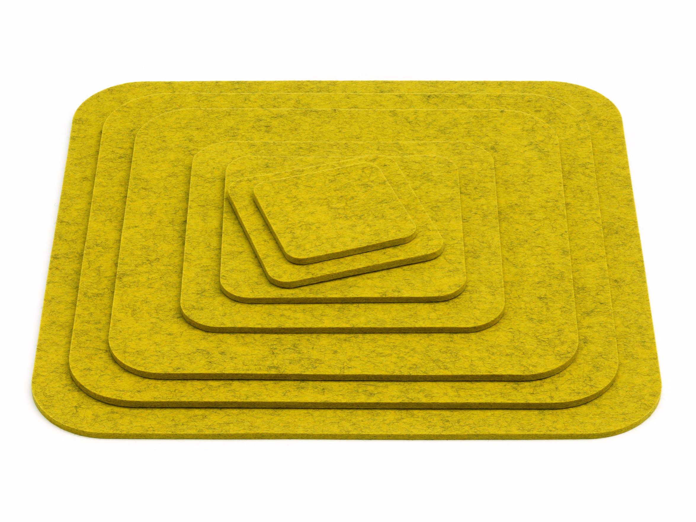 Felt drink coaster / placemat COASTER WITH ROUNDED CORNERS By HEY-SIGN