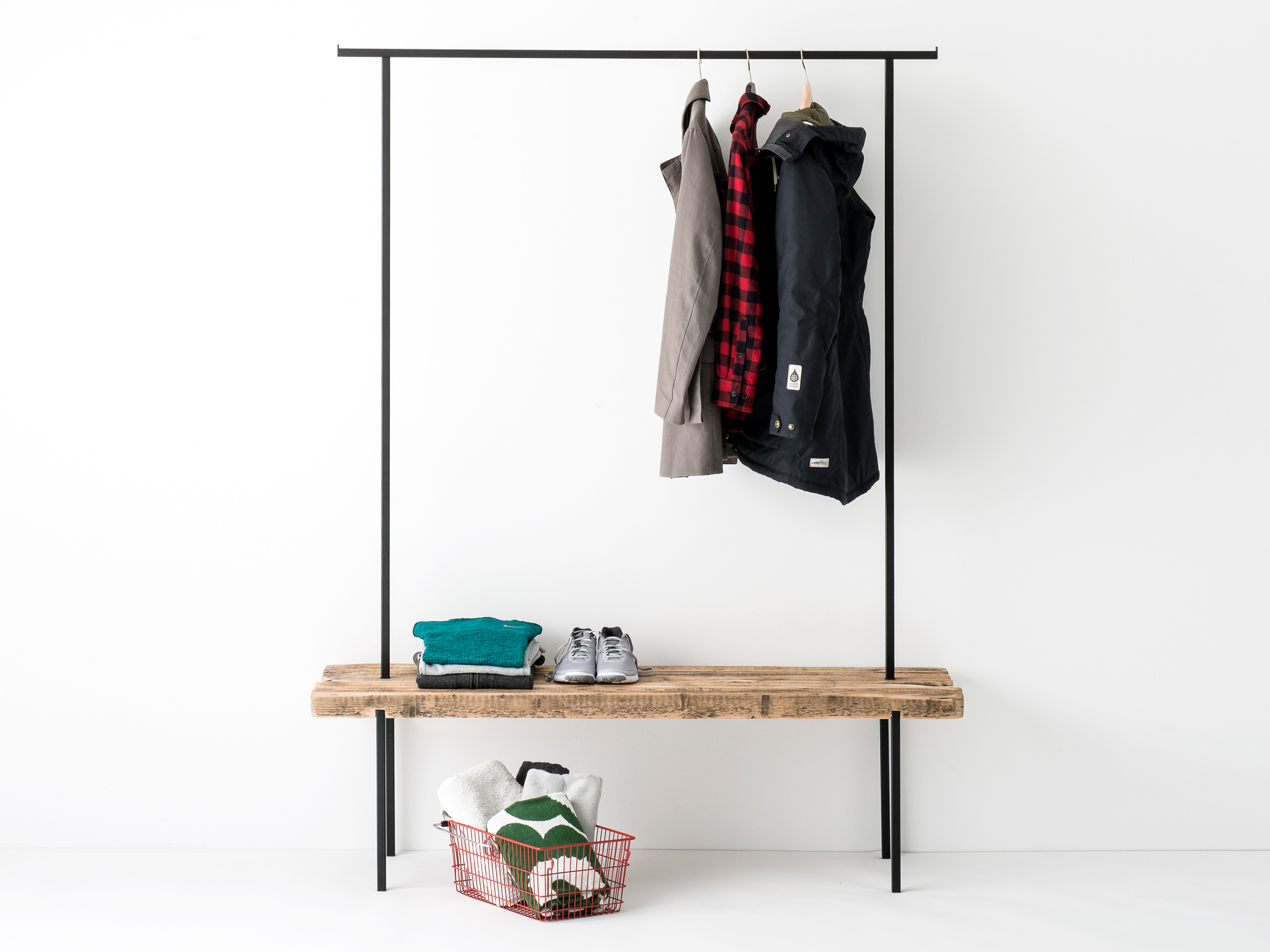 RECLAIMED WOOD COAT RACK #01 Hallway unit By Weld & co