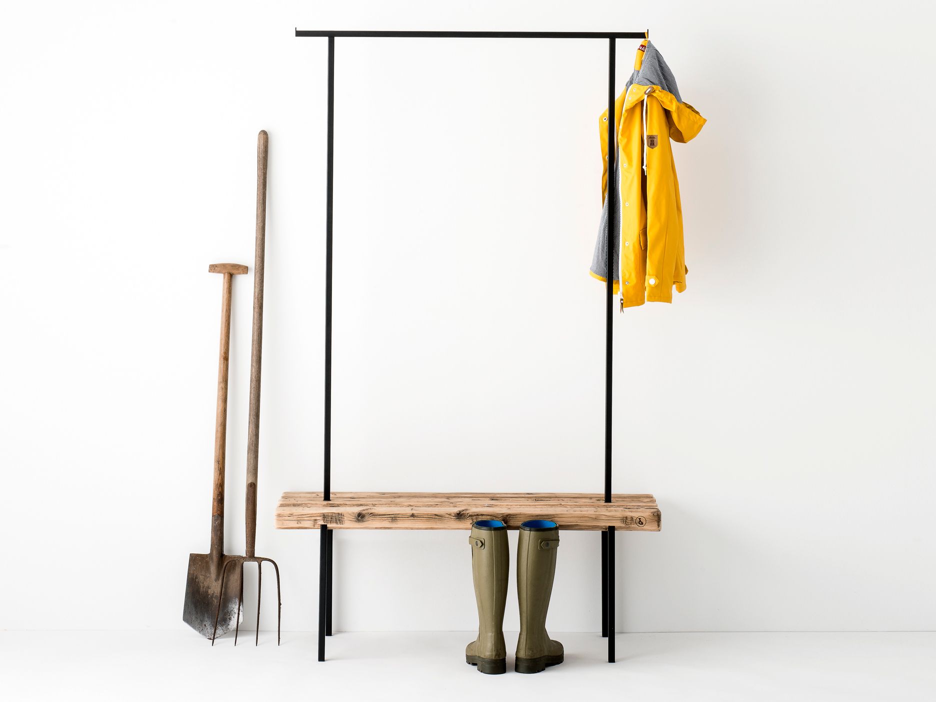 Reclaimed wood coat rack RECLAIMED WOOD COAT RACK #01 By weld & co