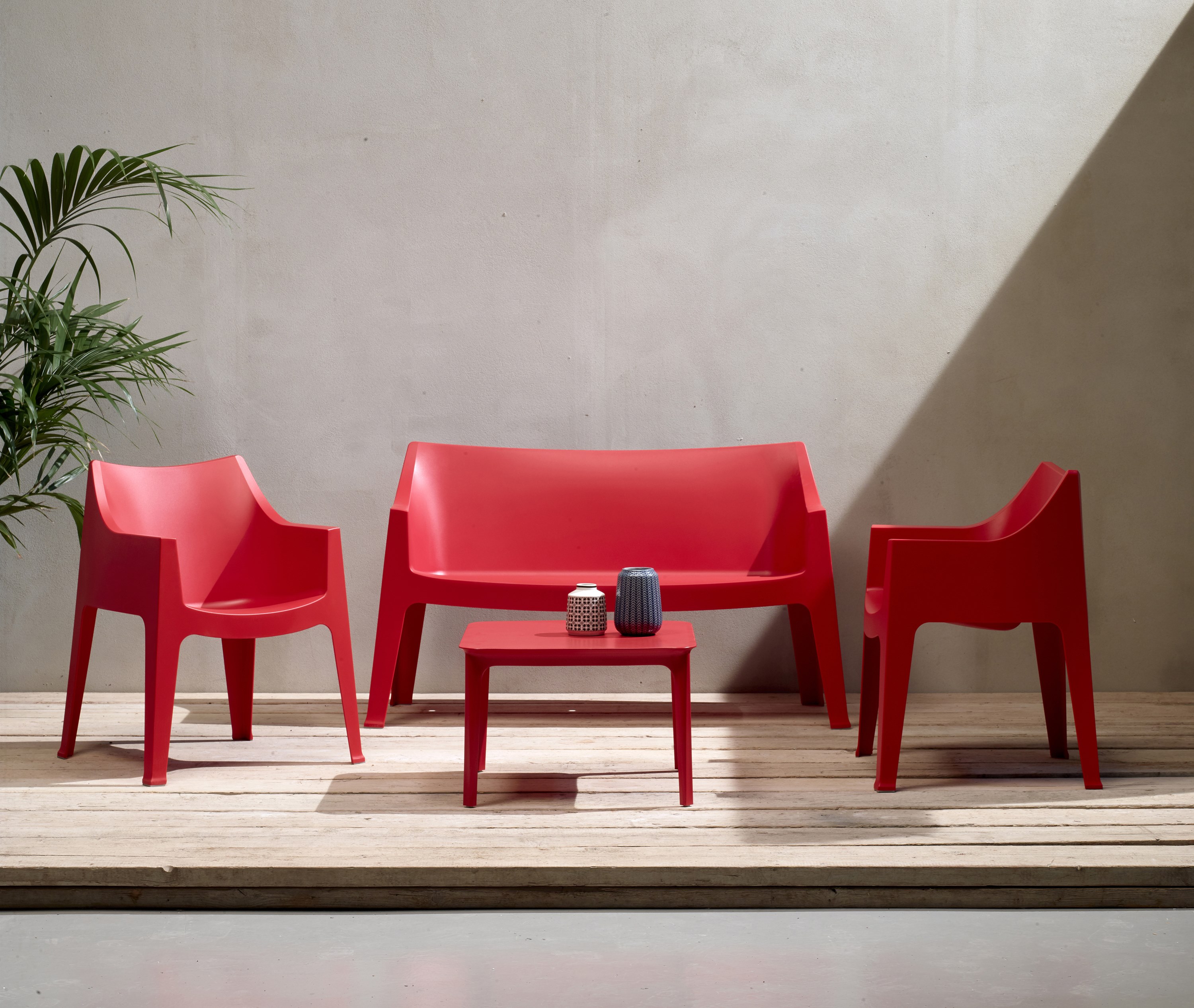 COCCOLONA 2 seater polypropylene garden sofa By S-CAB