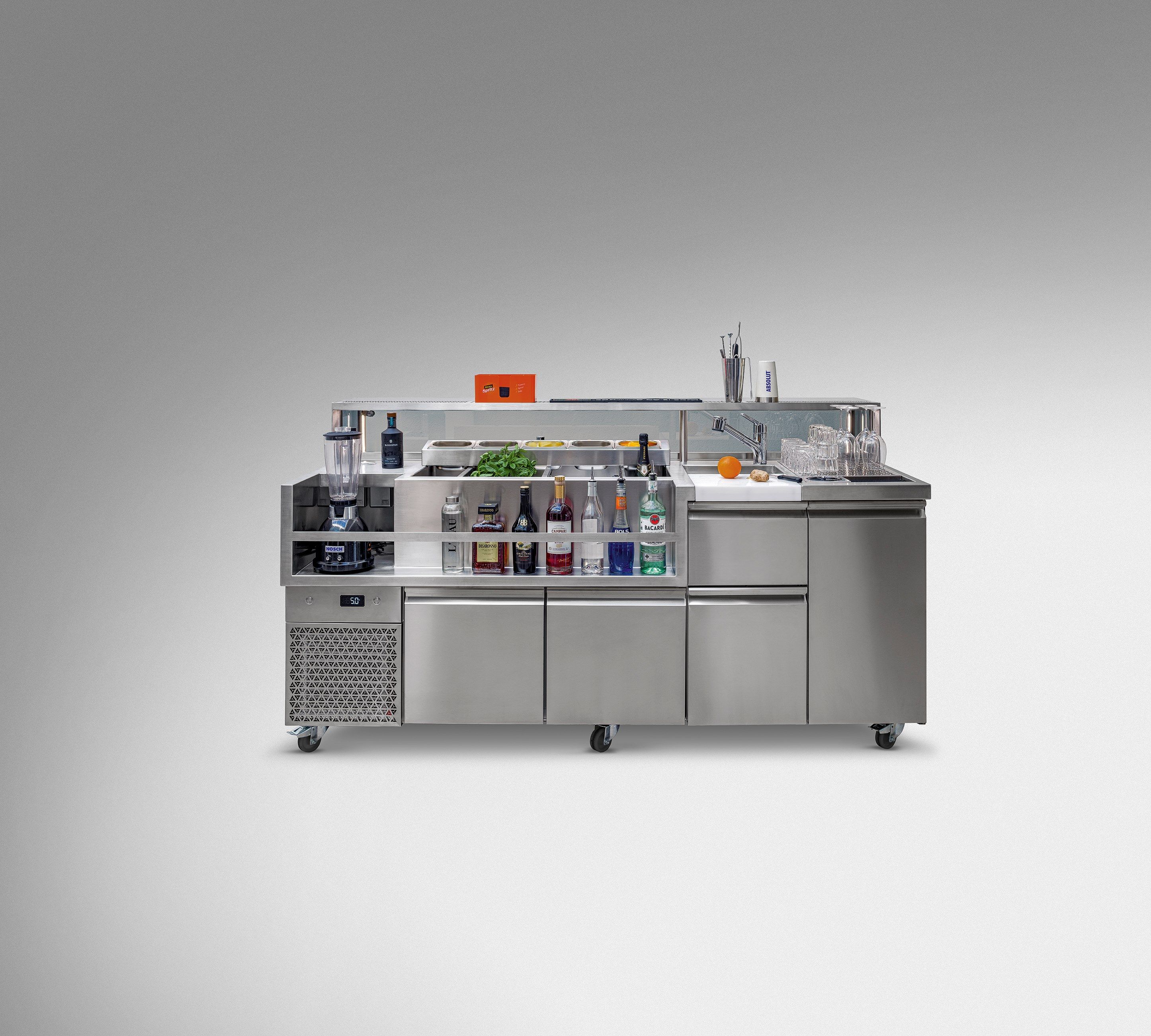 COCKTAIL STATION Stainless steel bar counter By Prisma | design Franco ...