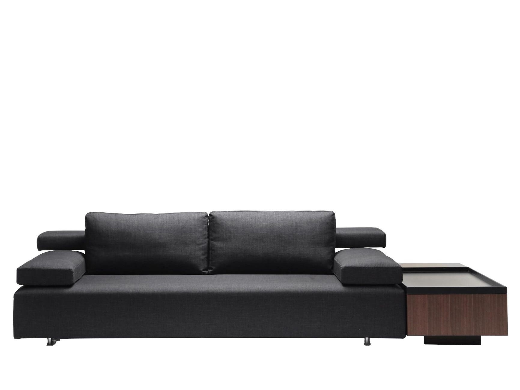 CODE Fabric sofa with integrated magazine rack By ENNE | design Christophe Pillet