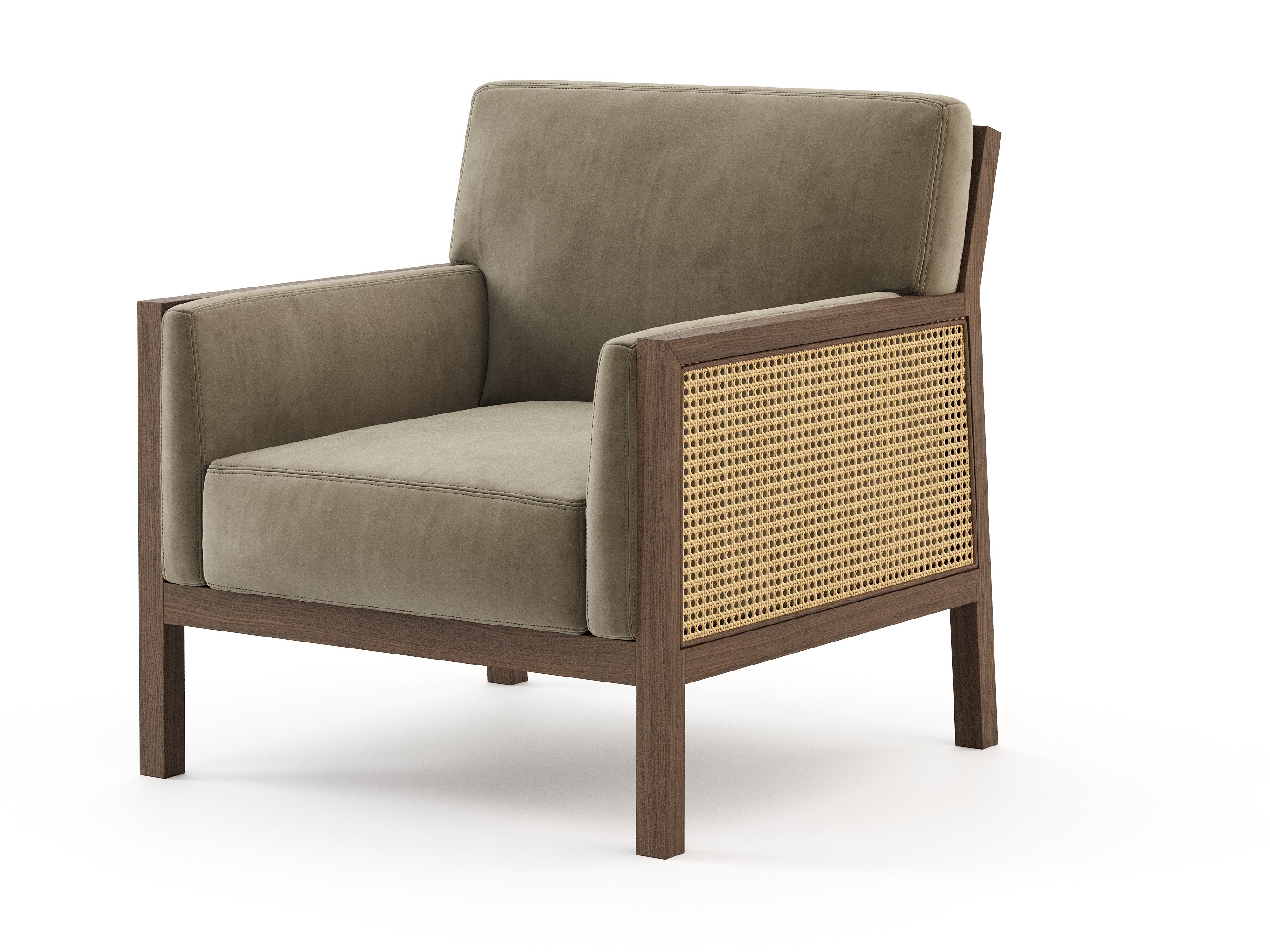 Velvet armchair with armrests COLE By Laskasas