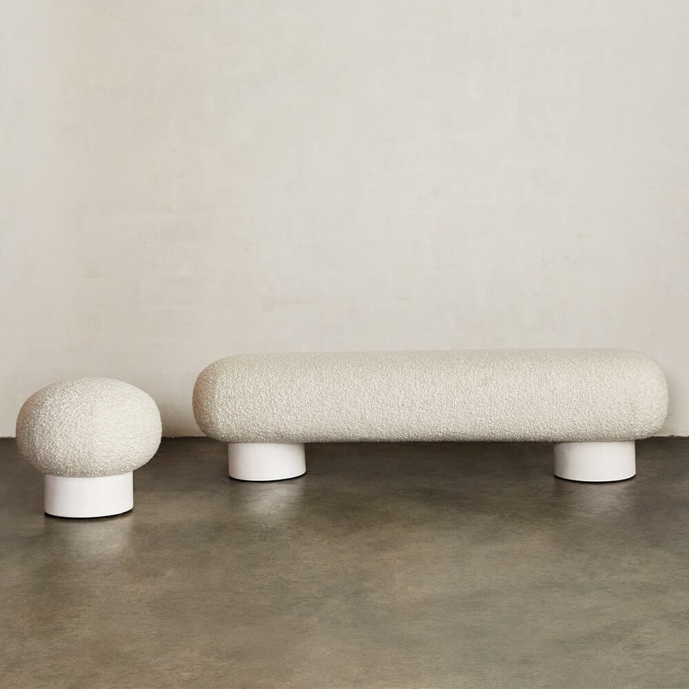 COLINA Resin bench By Kelly Wearstler