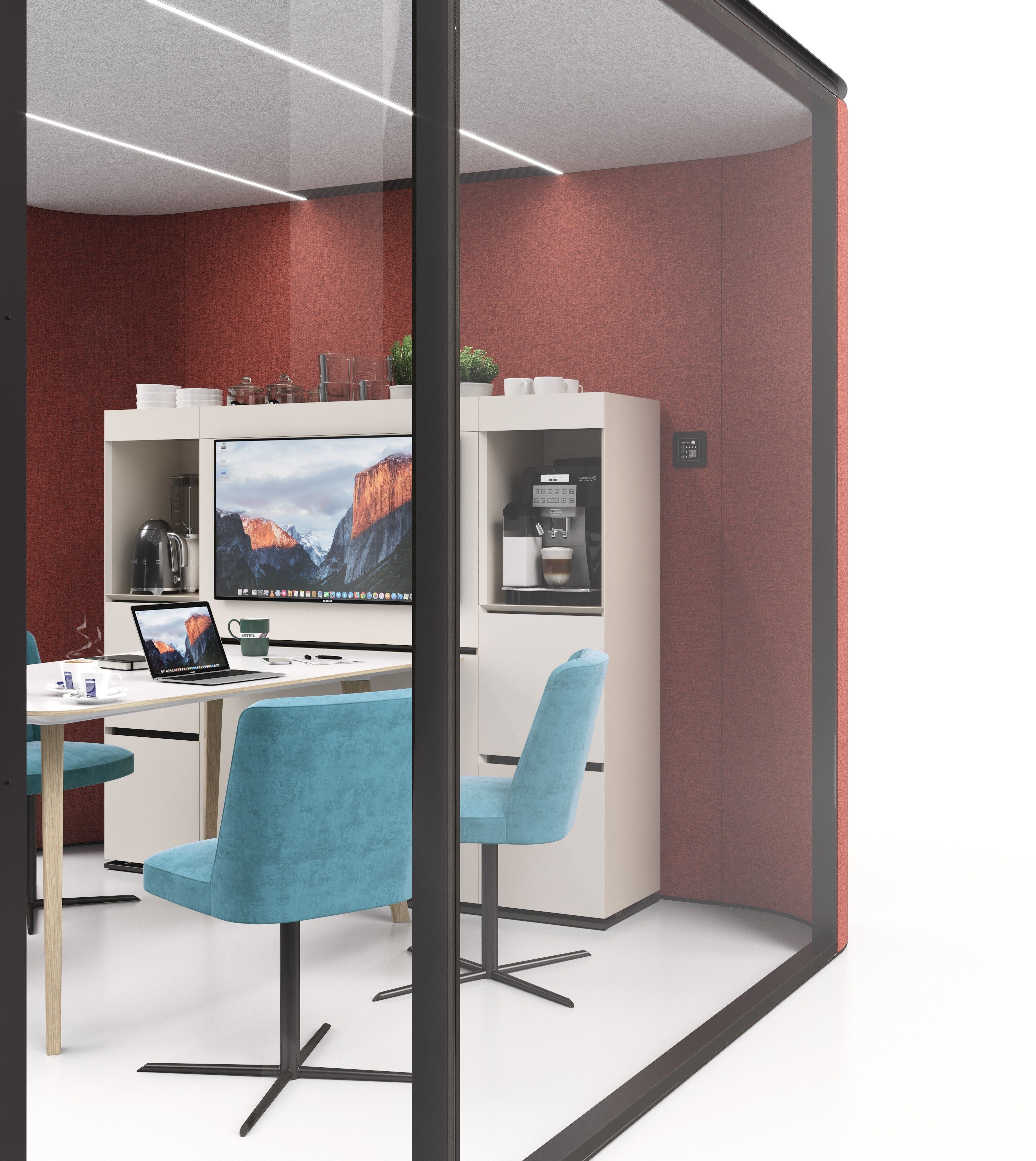 COLLABORATIVE ROOM Acoustic fabric office booth By ESTEL GROUP | design ...