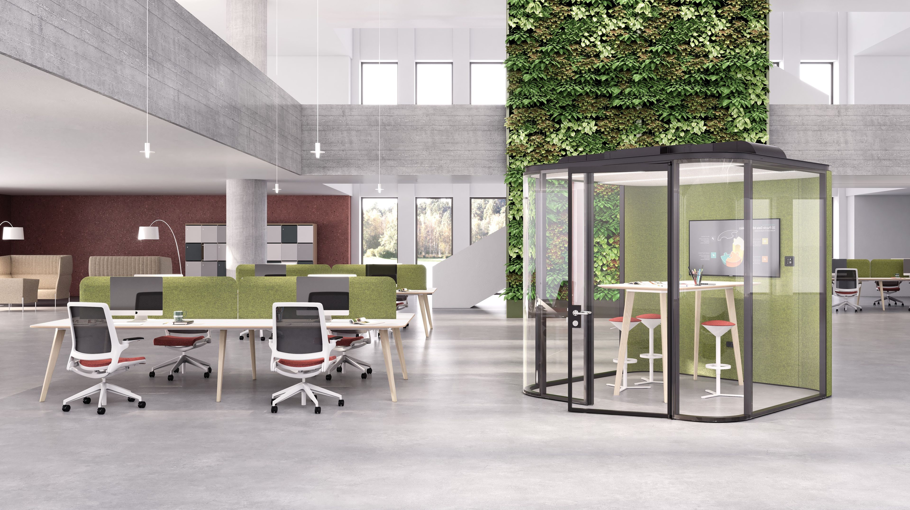 COLLABORATIVE ROOM Acoustic fabric office booth By ESTEL GROUP | design ...