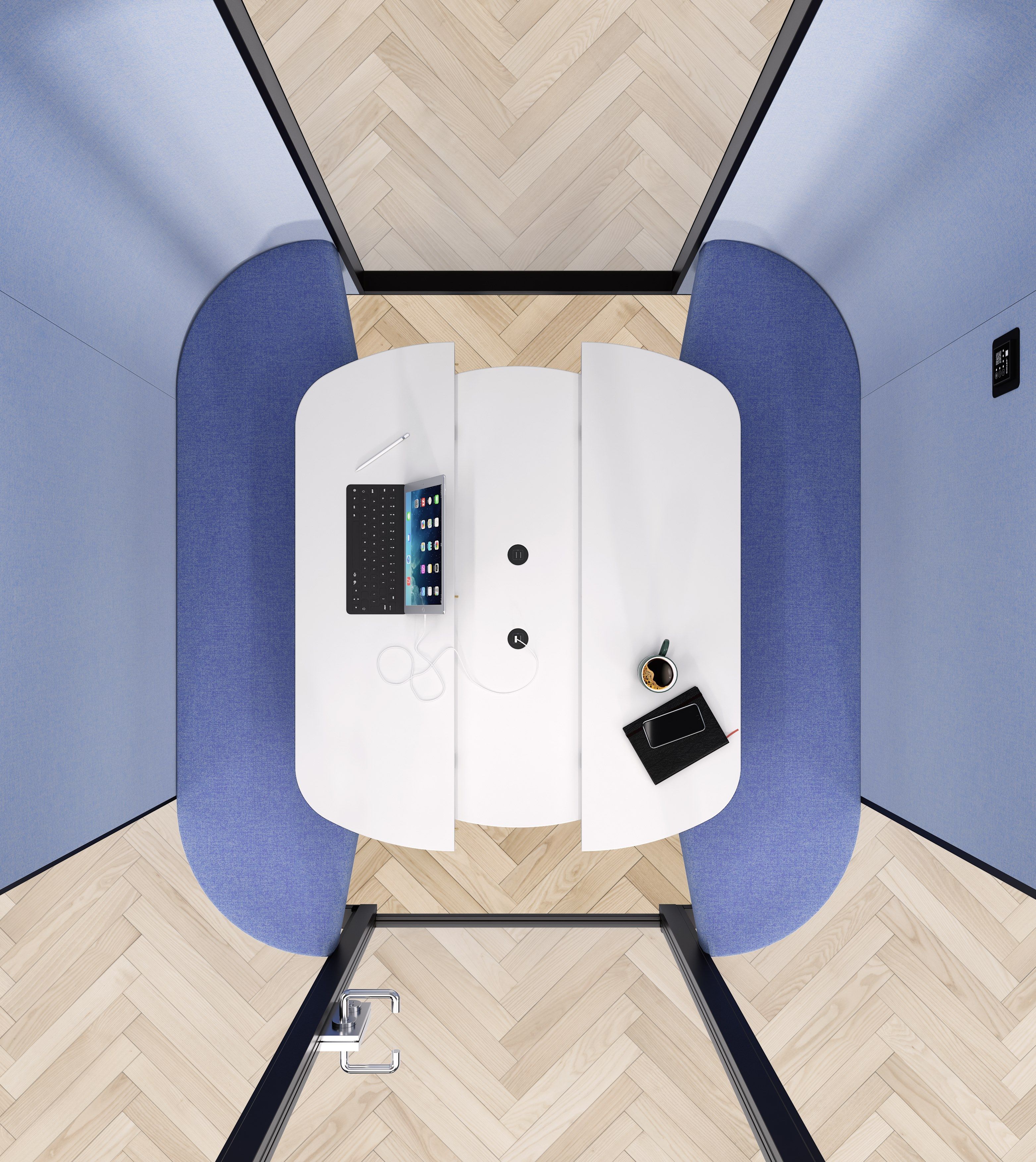 COLLABORATIVE ROOM Acoustic fabric office booth By ESTEL GROUP | design ...