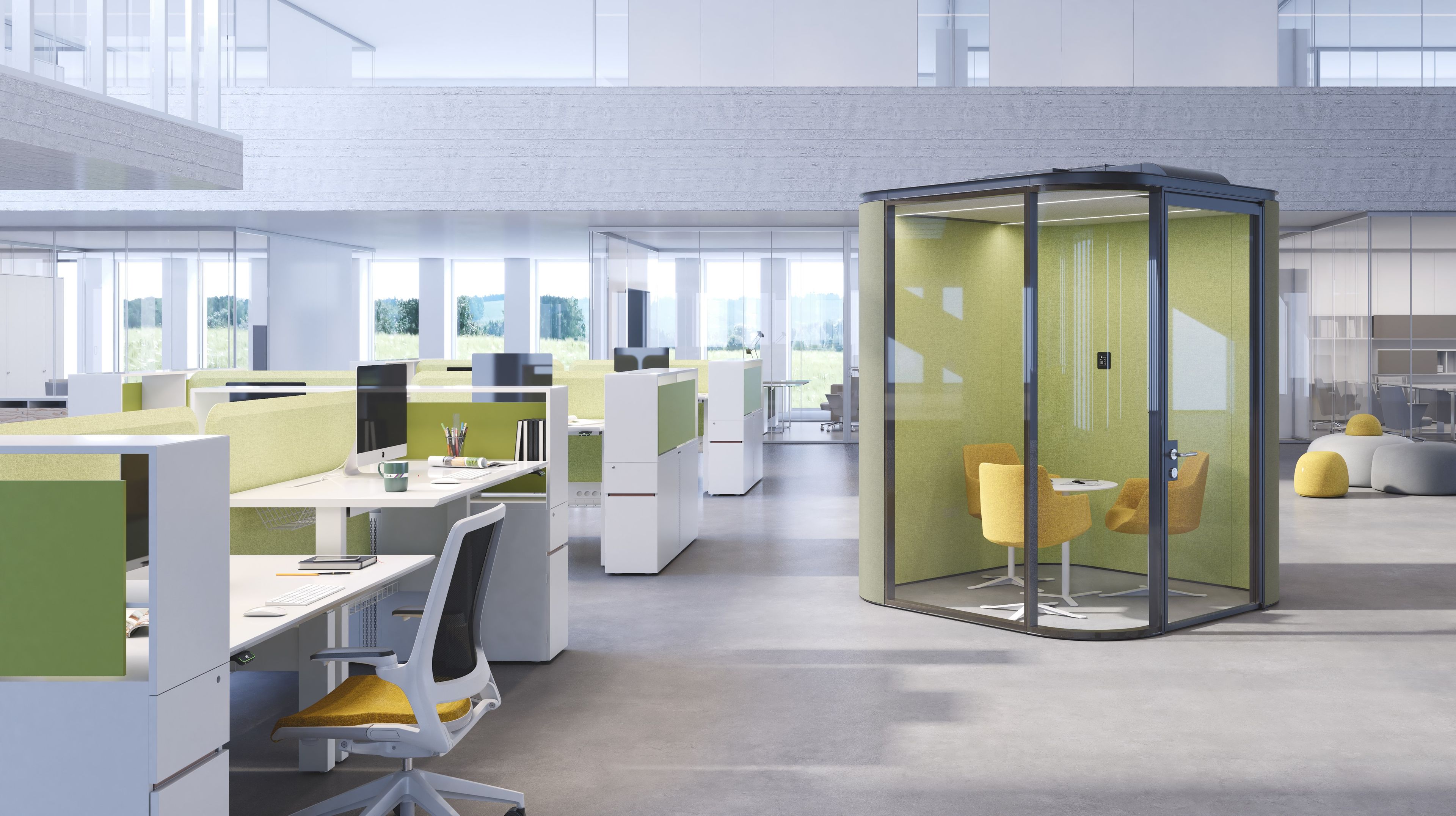 COLLABORATIVE ROOM Acoustic fabric office booth By ESTEL GROUP | design ...