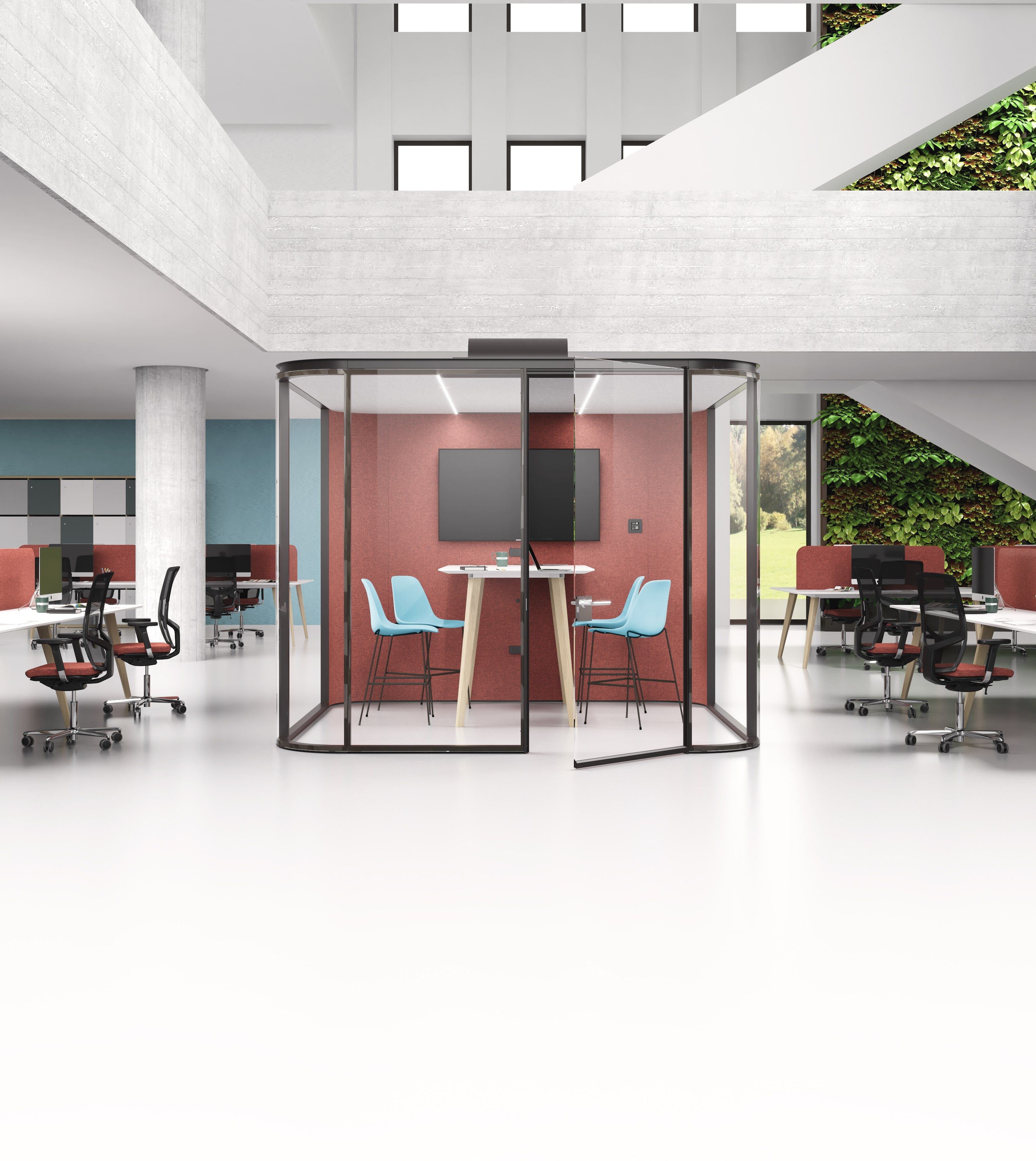 COLLABORATIVE ROOM Acoustic fabric office booth By ESTEL GROUP | design ...