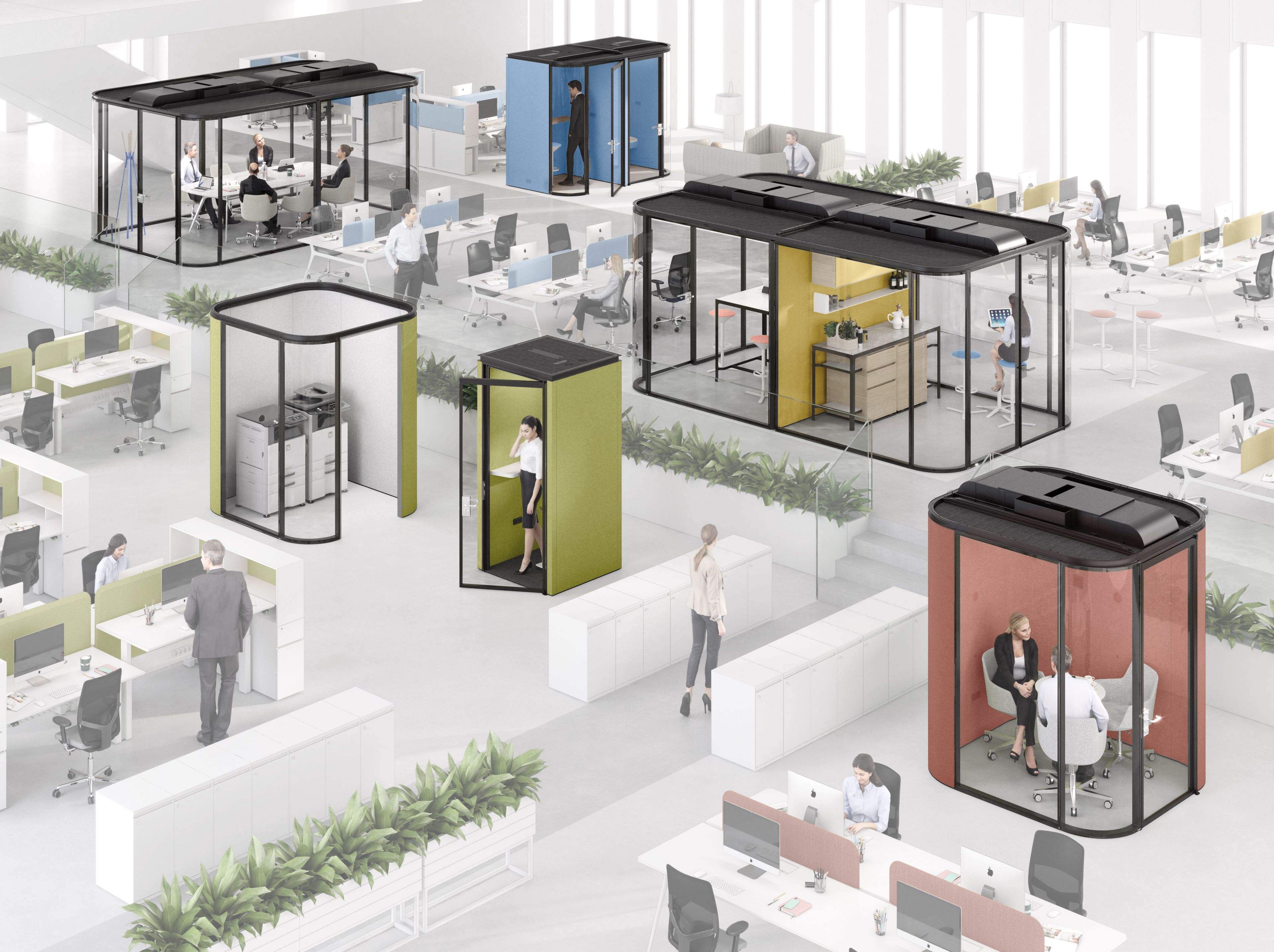 Acoustic office booth COLLABORATIVE ROOM - PHONE BOOTH Collaborative ...