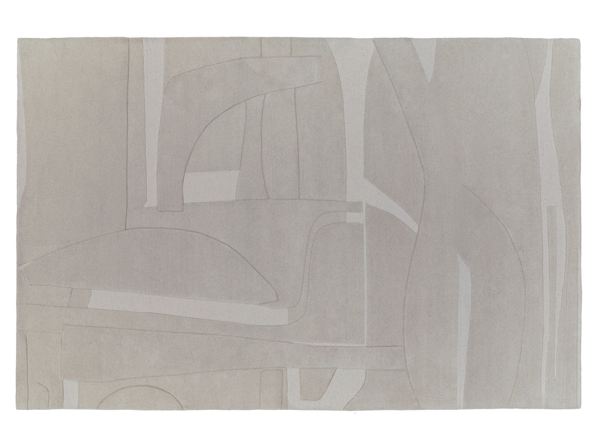 Handmade rectangular wool rug COLLAGE By Toulemonde Bochart design ...