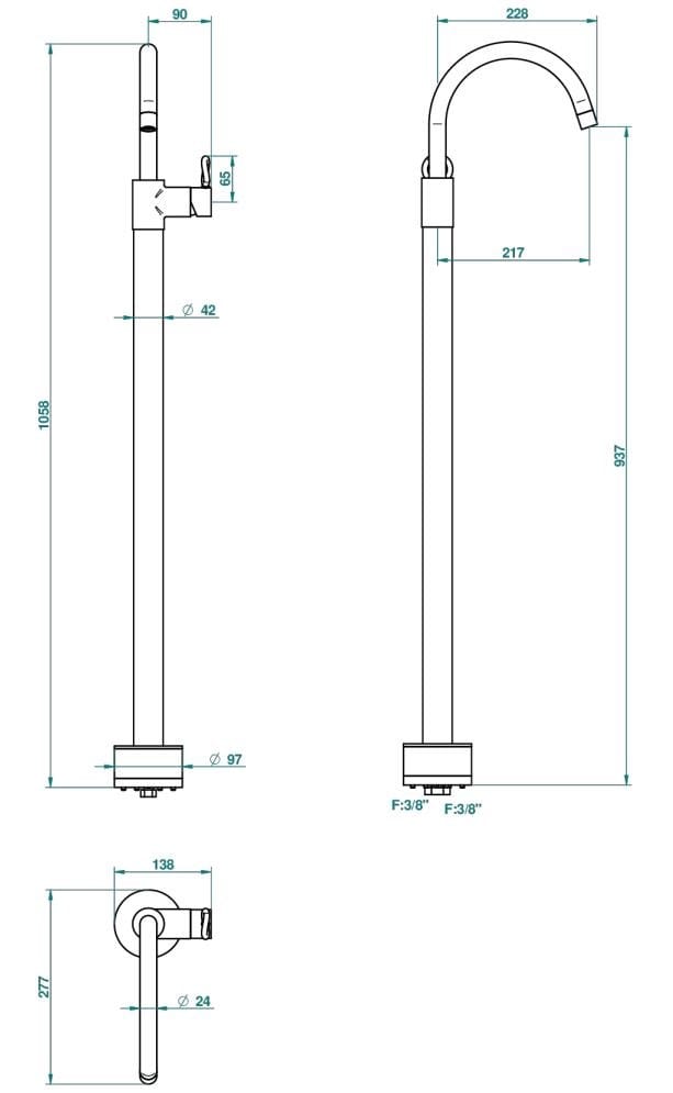 COLLECTION O Free-standing basin mixer By THG Paris | design Studio Putman