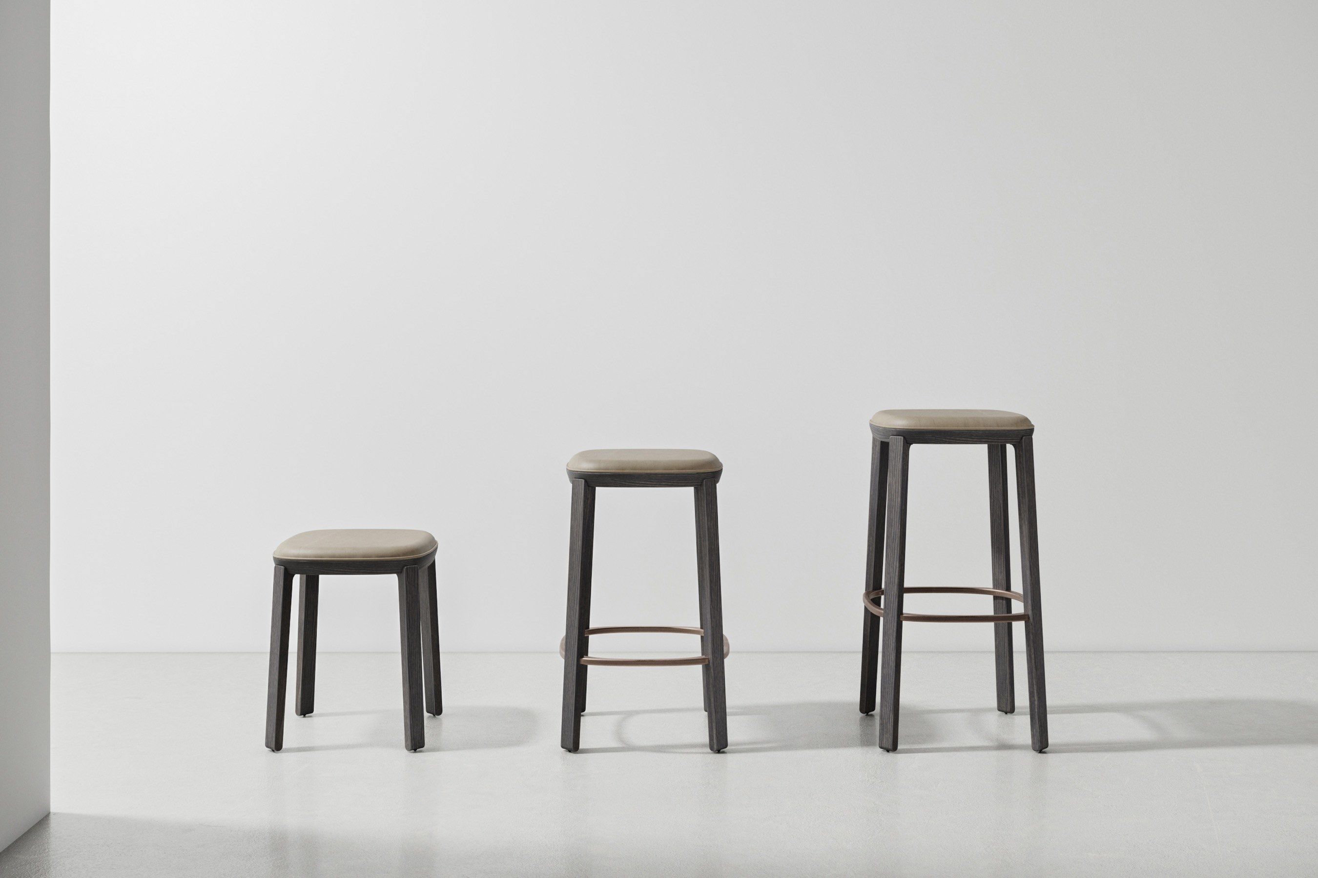 COLLETTE High ash stool with integrated cushion By District Eight