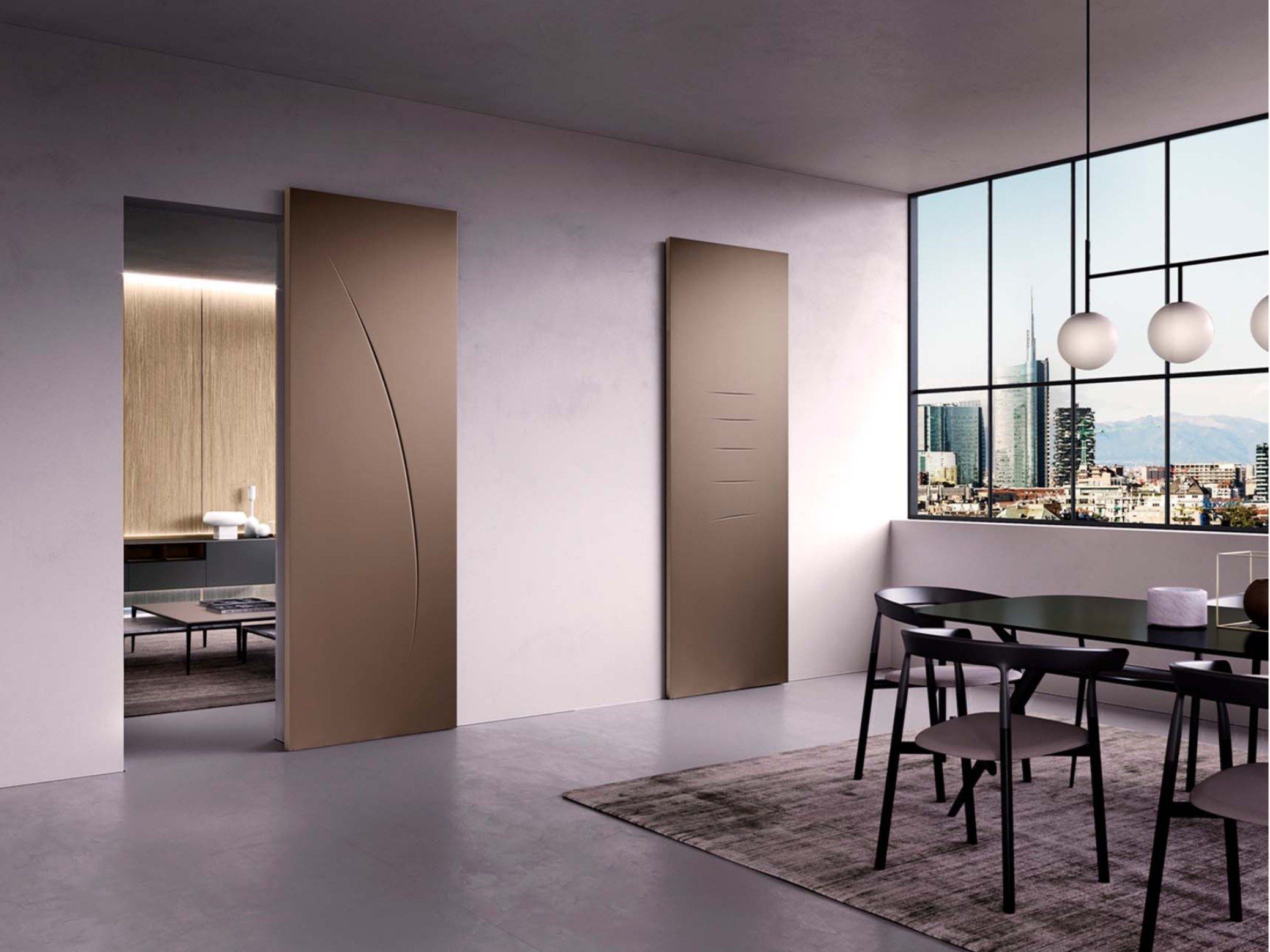 Puerta lacada corrediza COLOR LUCIO 30 & LUCIO 20 FILA By BARAUSSE ...