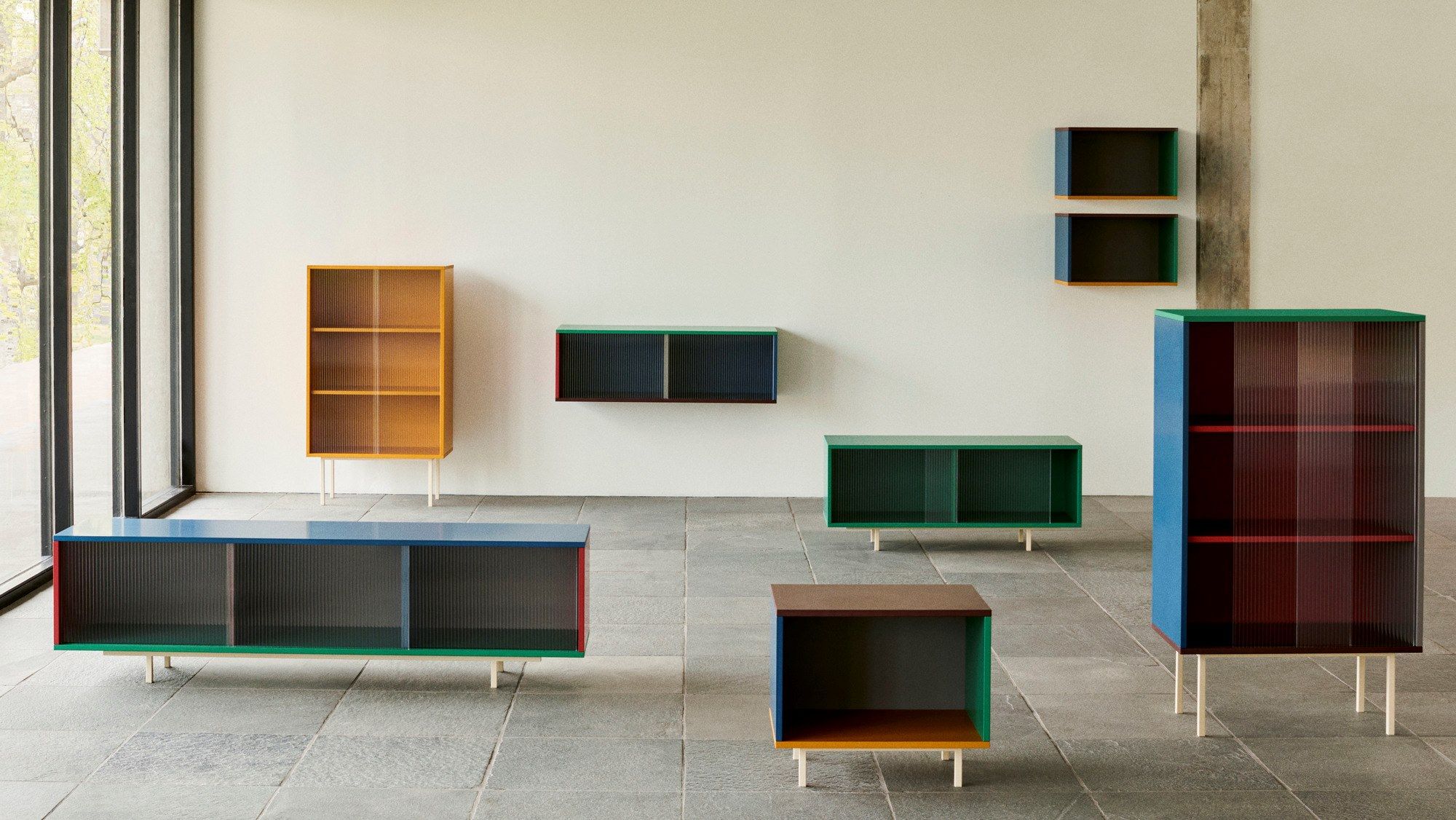 COLOUR CABINET S Open horizontal MDF wall cabinet By Hay | design ...