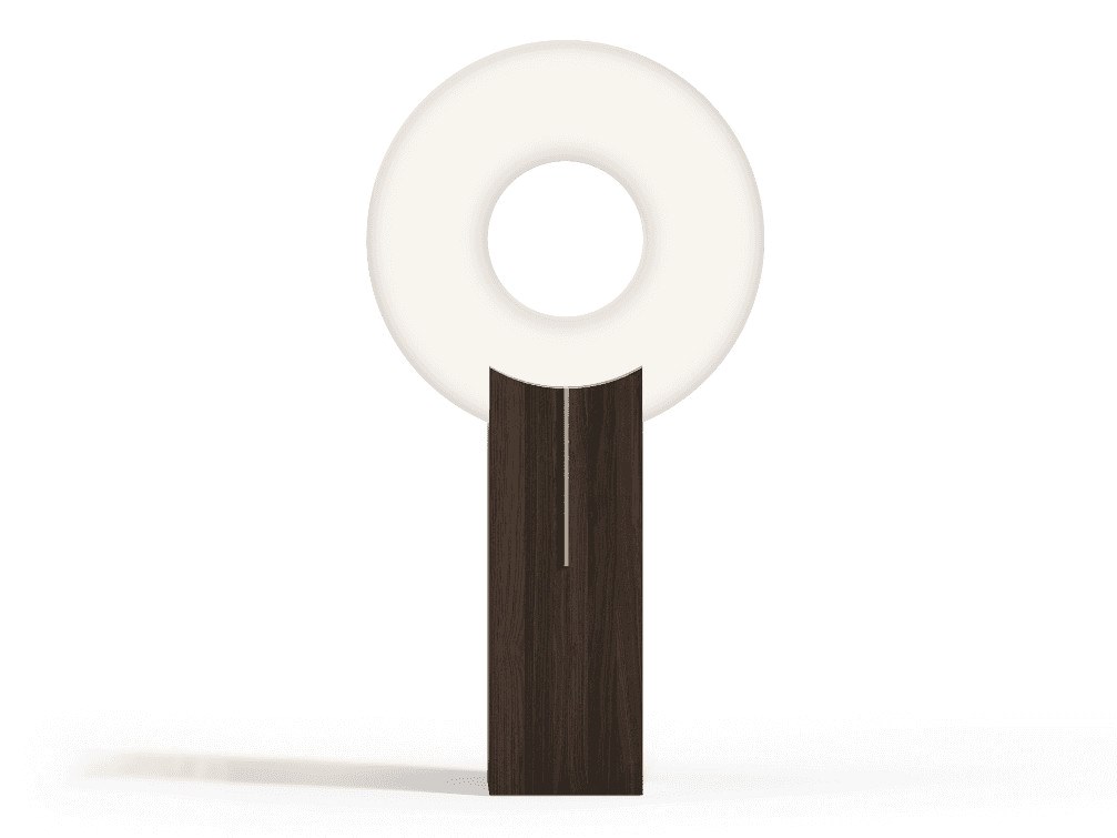 COMET | Floor lamp LED floor lamp in wood and fabric By Paolo Castelli