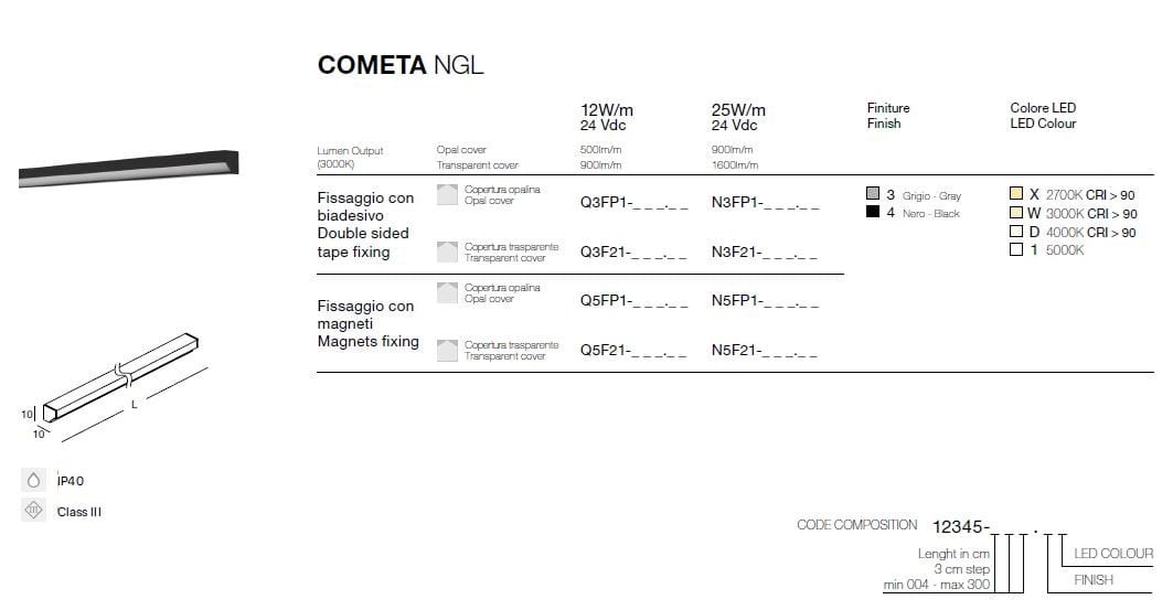 COMETA NGL Linear lighting profile By DGA