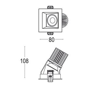 COMFORT 1 SQ Faretto By Ghidini Lighting