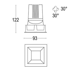 COMFORT EVO SQ Spotlight By Ghidini Lighting
