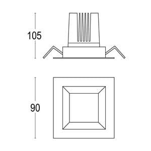COMFORT EVO SQ Spotlight By Ghidini Lighting