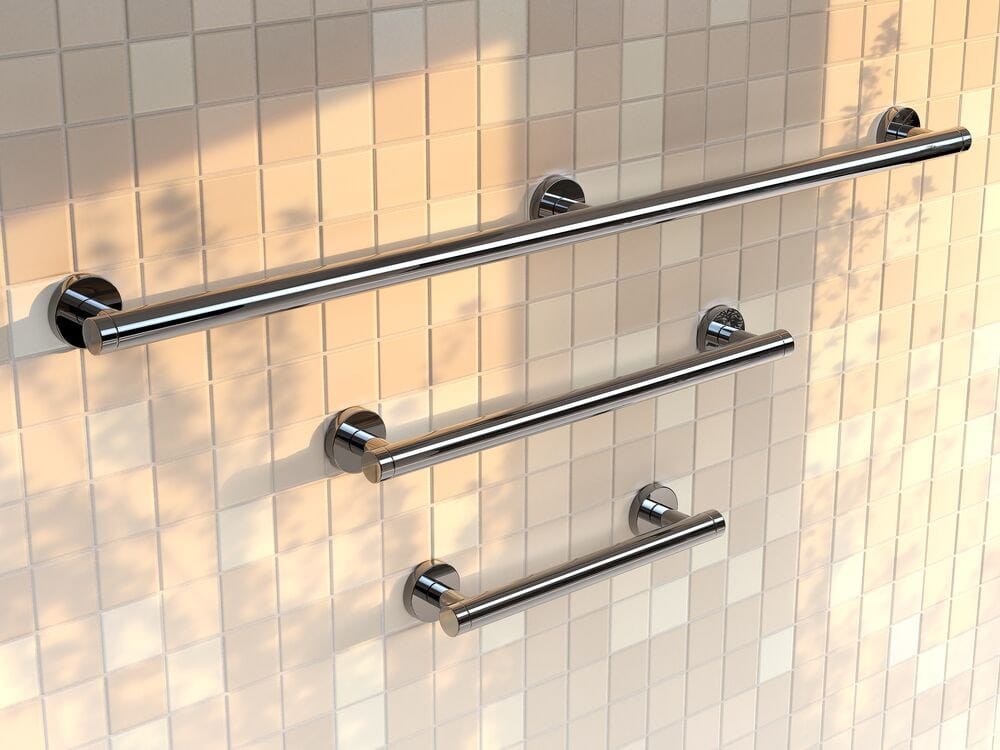 COMFORT & SAFETY Fixed metal bathtub grab bar By Geesa