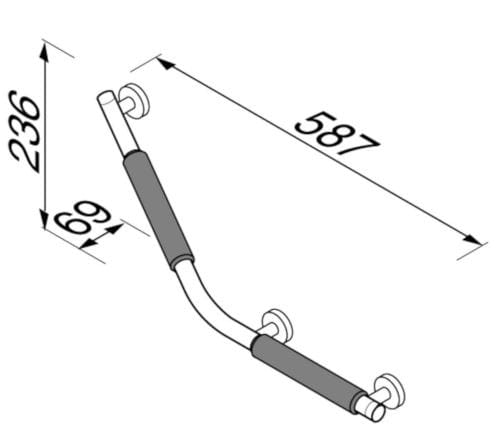 COMFORT & SAFETY | L-shaped grab bar By Geesa