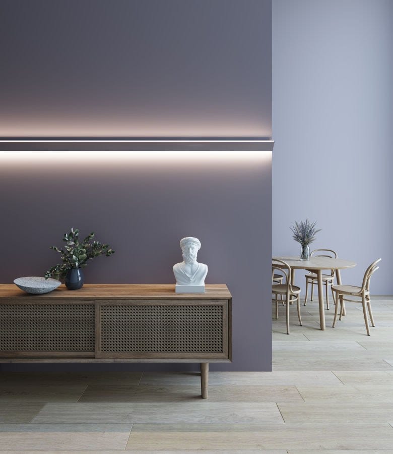 Aluminium linear lighting profile for LED modules COMO CORNER CURVED ...