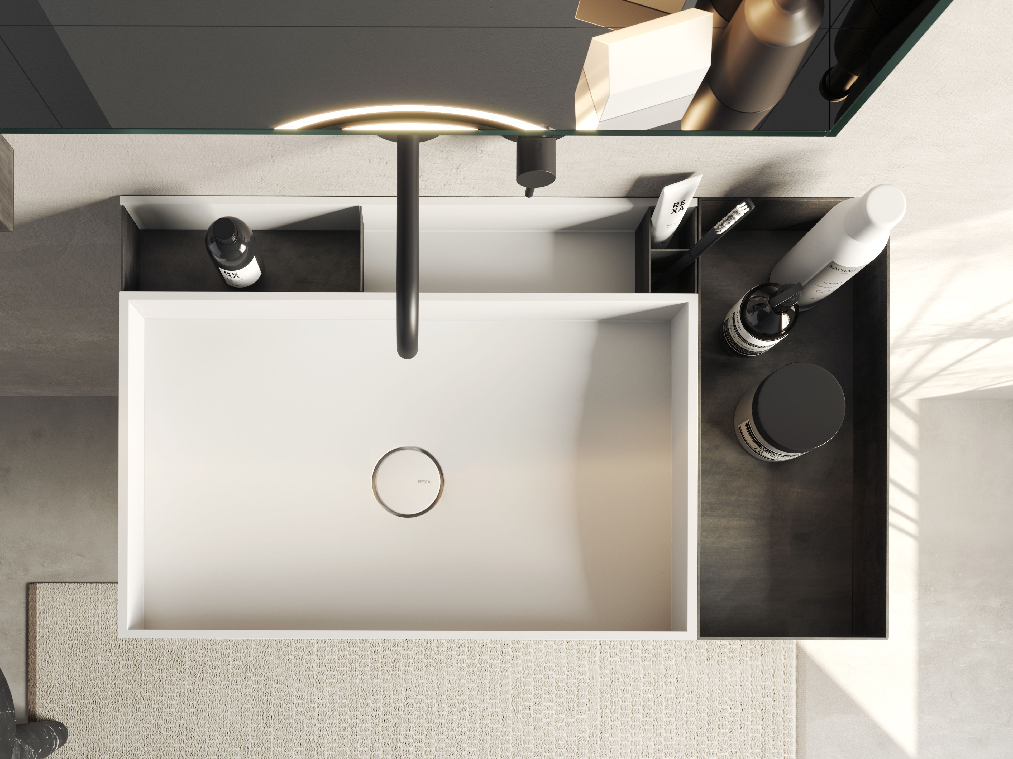 COMPACT LIVING | Countertop washbasin By Rexa Design design Monica Graffeo