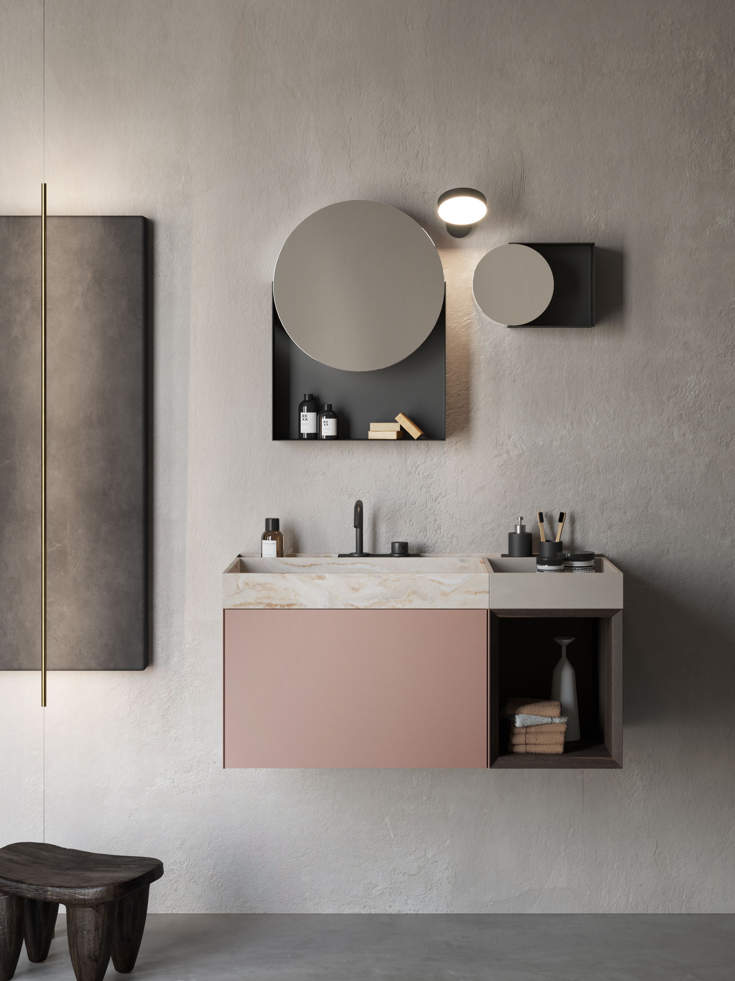 COMPACT LIVING | Countertop washbasin By Rexa Design design Monica Graffeo