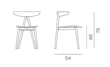 COMPASS | Wooden chair By Vergés design Estudi Manel Molina