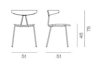 COMPASS | Stackable chair By Vergés design Estudi Manel Molina