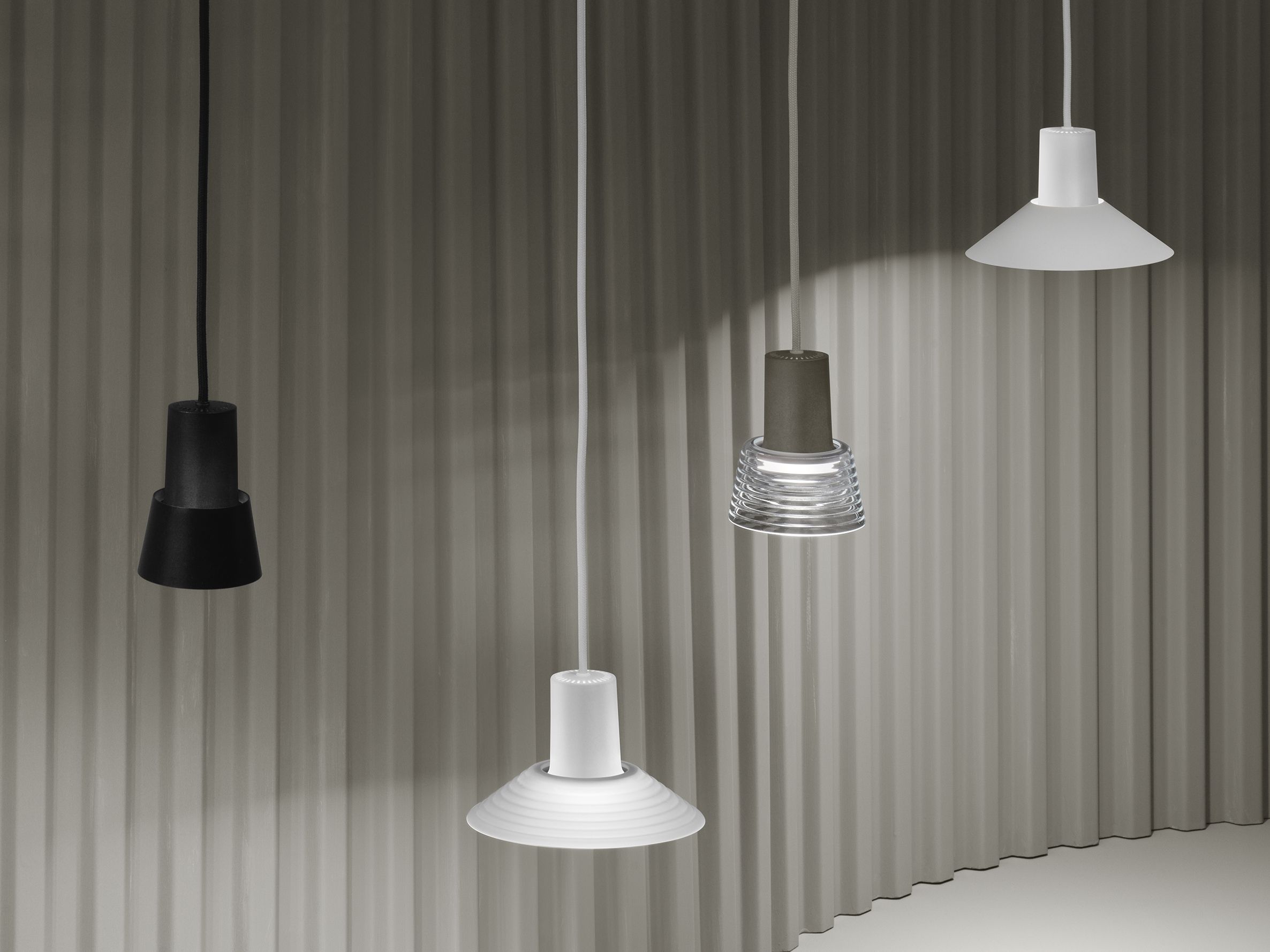 LED glass and aluminium pendant lamp with dimmer COMPOSE By Zero design ...