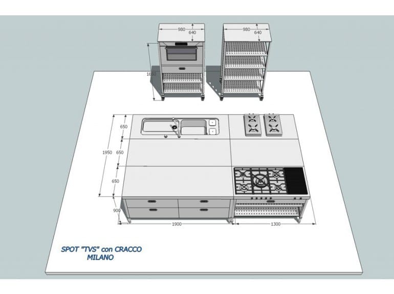 Cucina in acciaio inox By ALPES-INOX