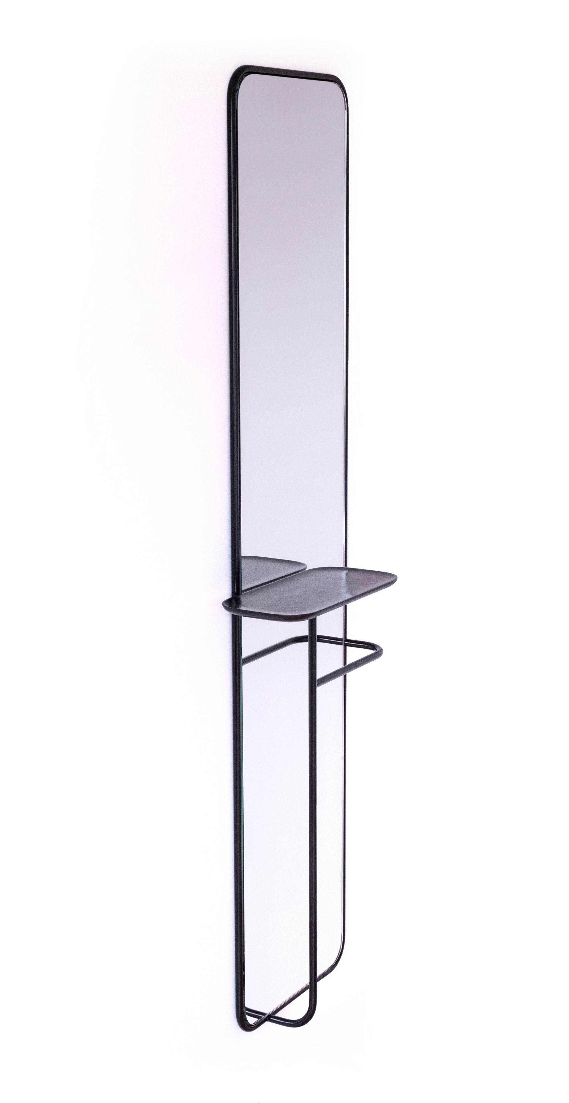 Wall-mounted hall mirror with shelf CONCIERGE By Caussa design Andreas ...