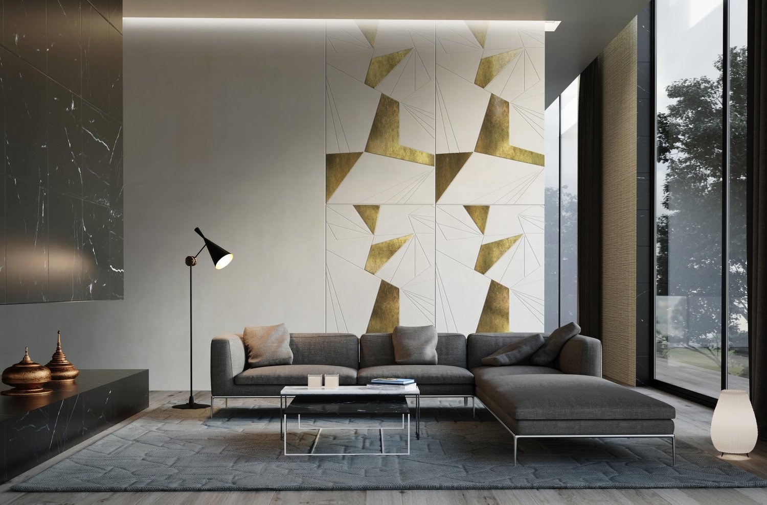 Panel with concrete effect CONCLAD® DECOR By CNC | cemento non cemento