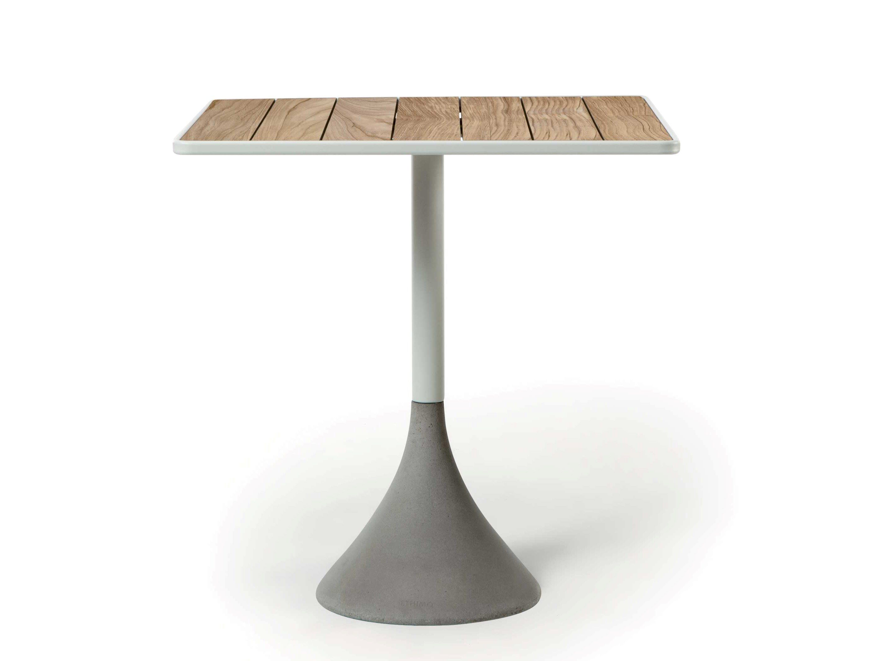 CONCRETO Square garden table By Ethimo | design Luca Nichetto
