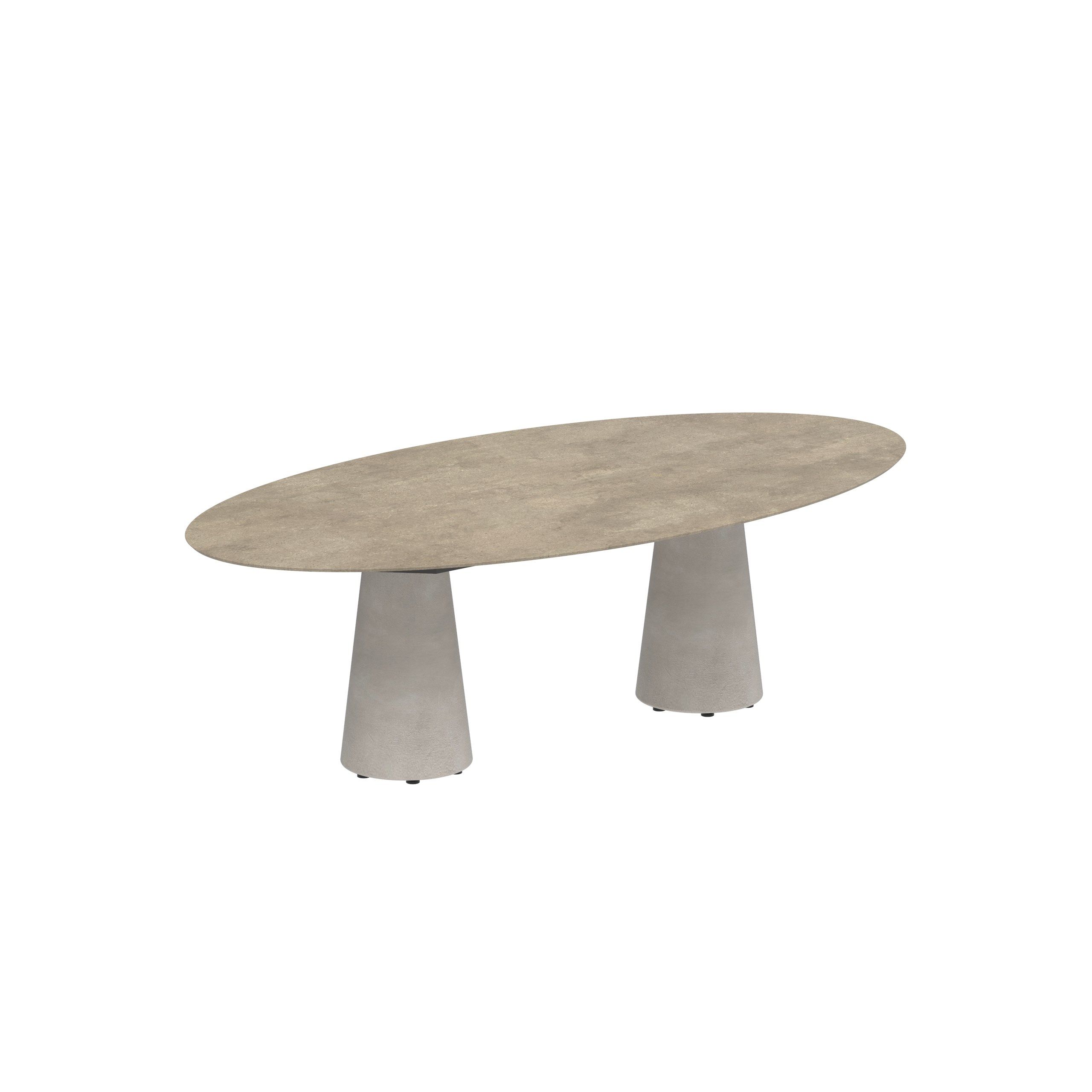 CONIX Oval Ductal® garden table By Royal Botania | design Kris Van Puyvelde