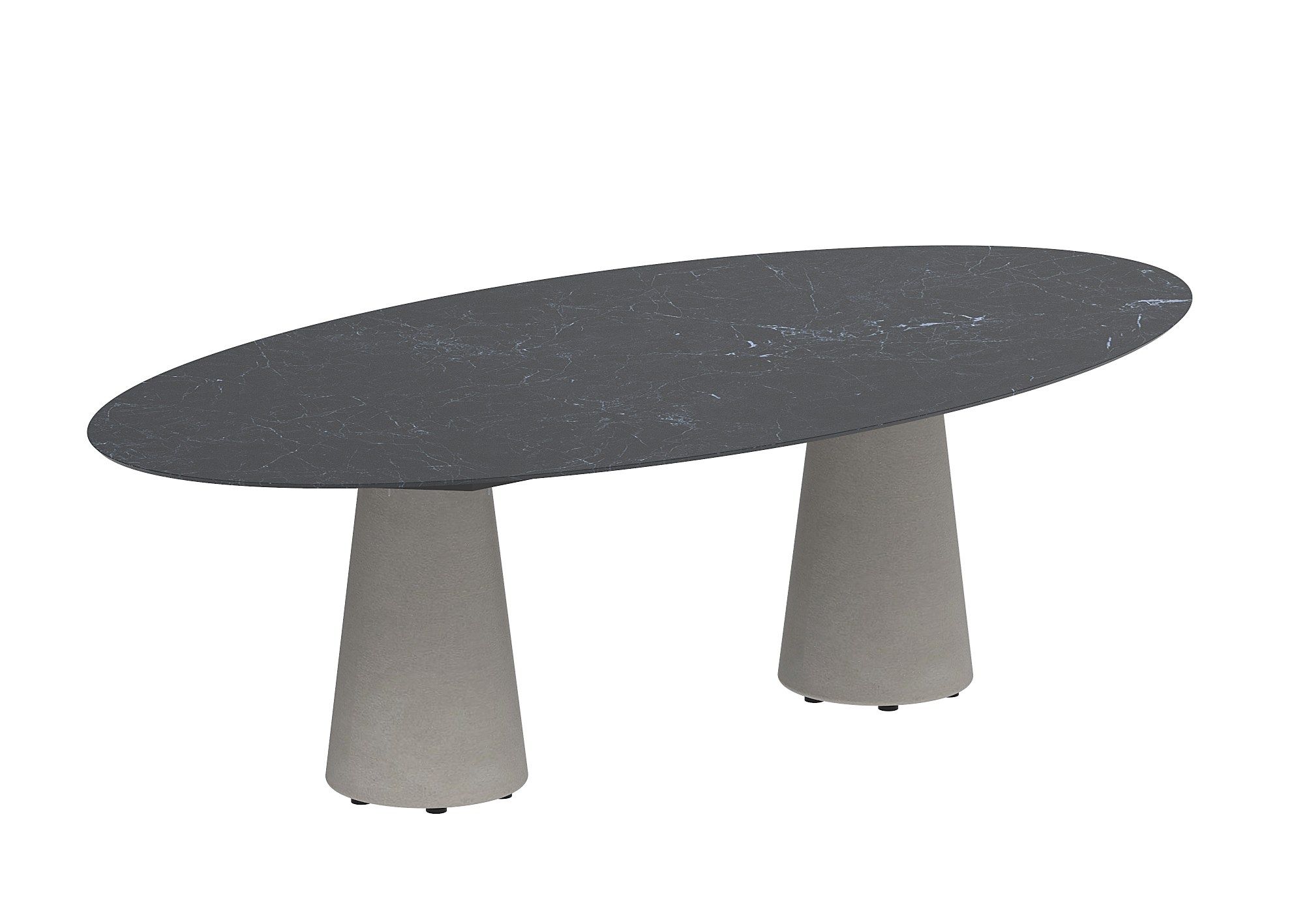 CONIX Oval Ductal® garden table By Royal Botania | design Kris Van Puyvelde