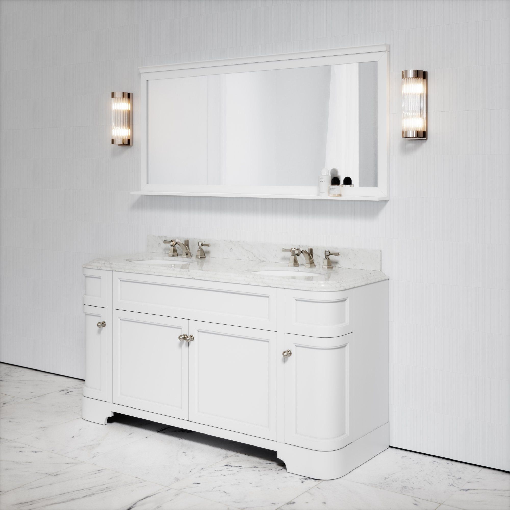 CONNAUGHT | Double vanity unit Floor-standing double wooden vanity unit ...