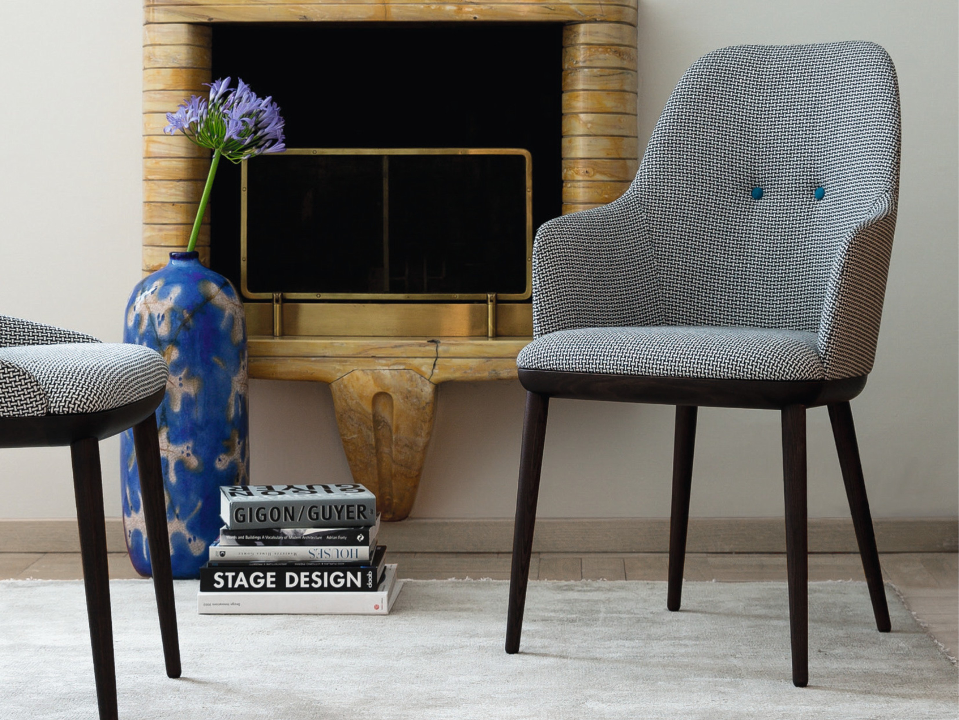 CONNIE | Chair with armrests By Porada design Carlo Ballabio