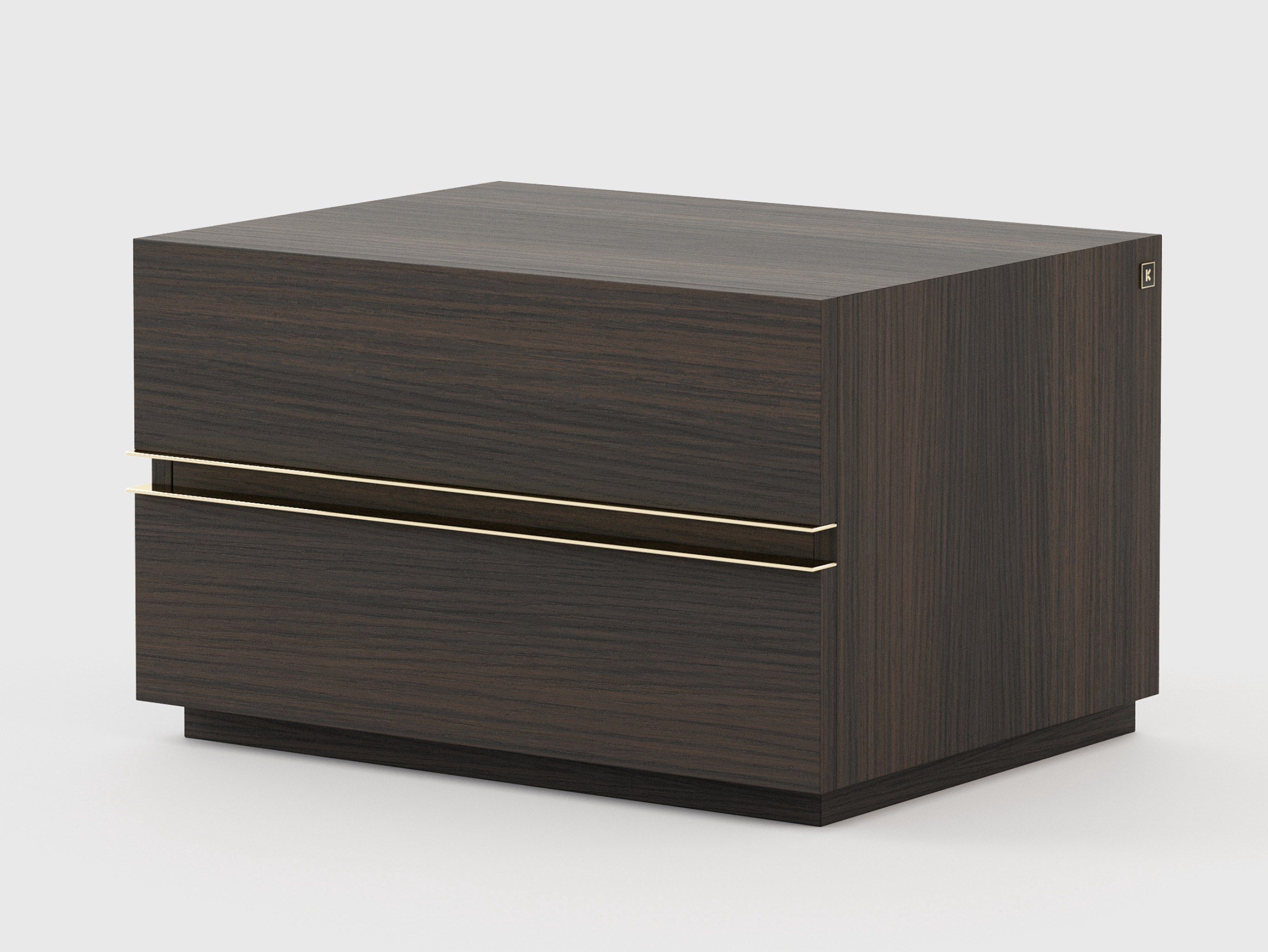 CONNOR Oak bedside table with drawers By Laskasas