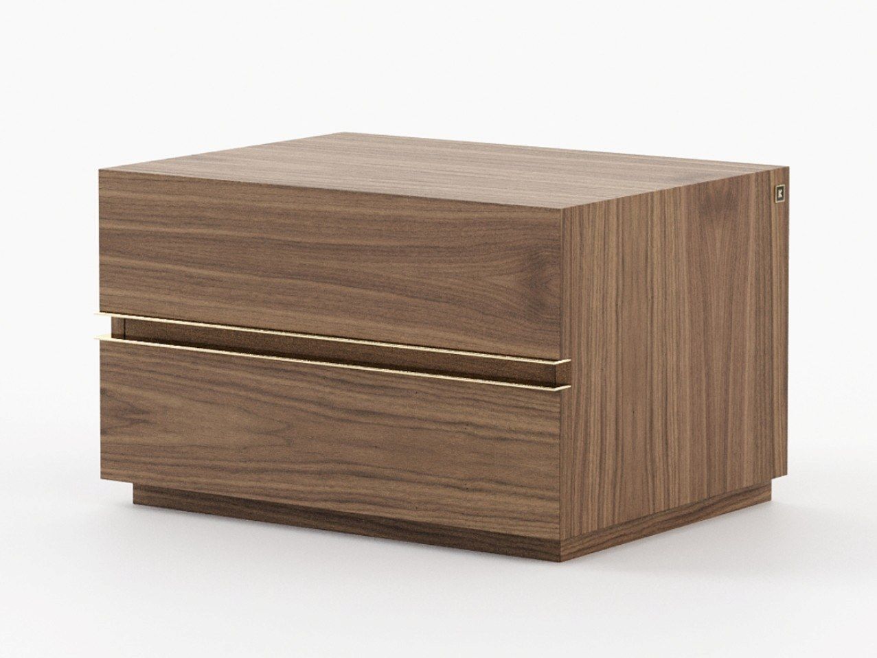 CONNOR Oak bedside table with drawers By Laskasas