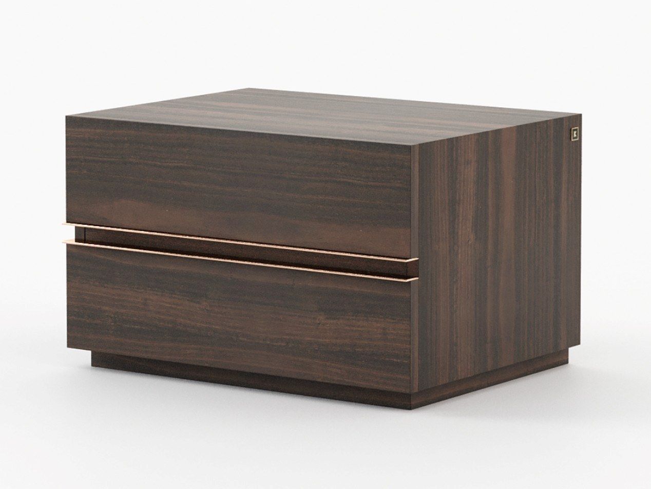 CONNOR Oak bedside table with drawers By Laskasas