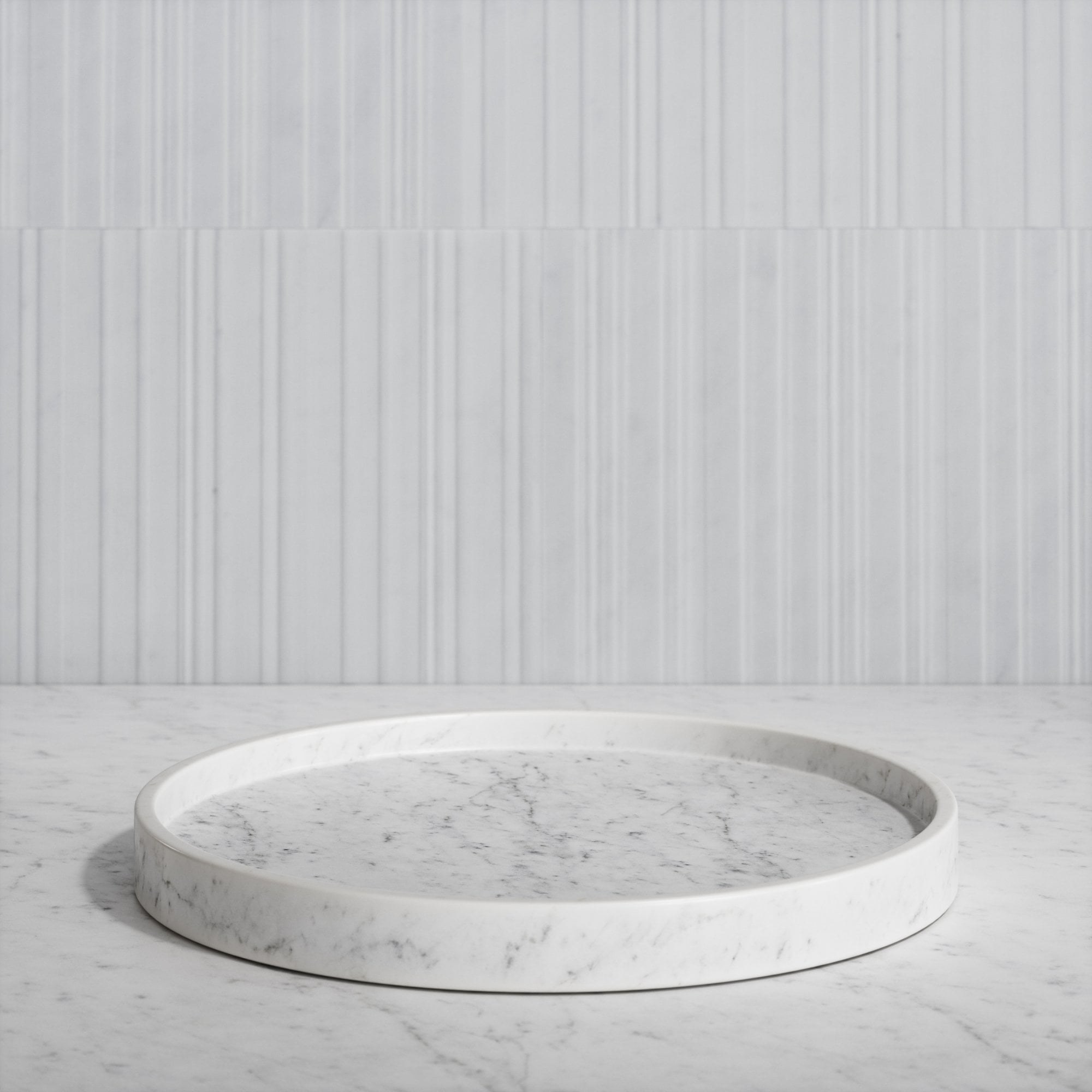 CONSERO Carrara marble bathroom tray By LUSSO