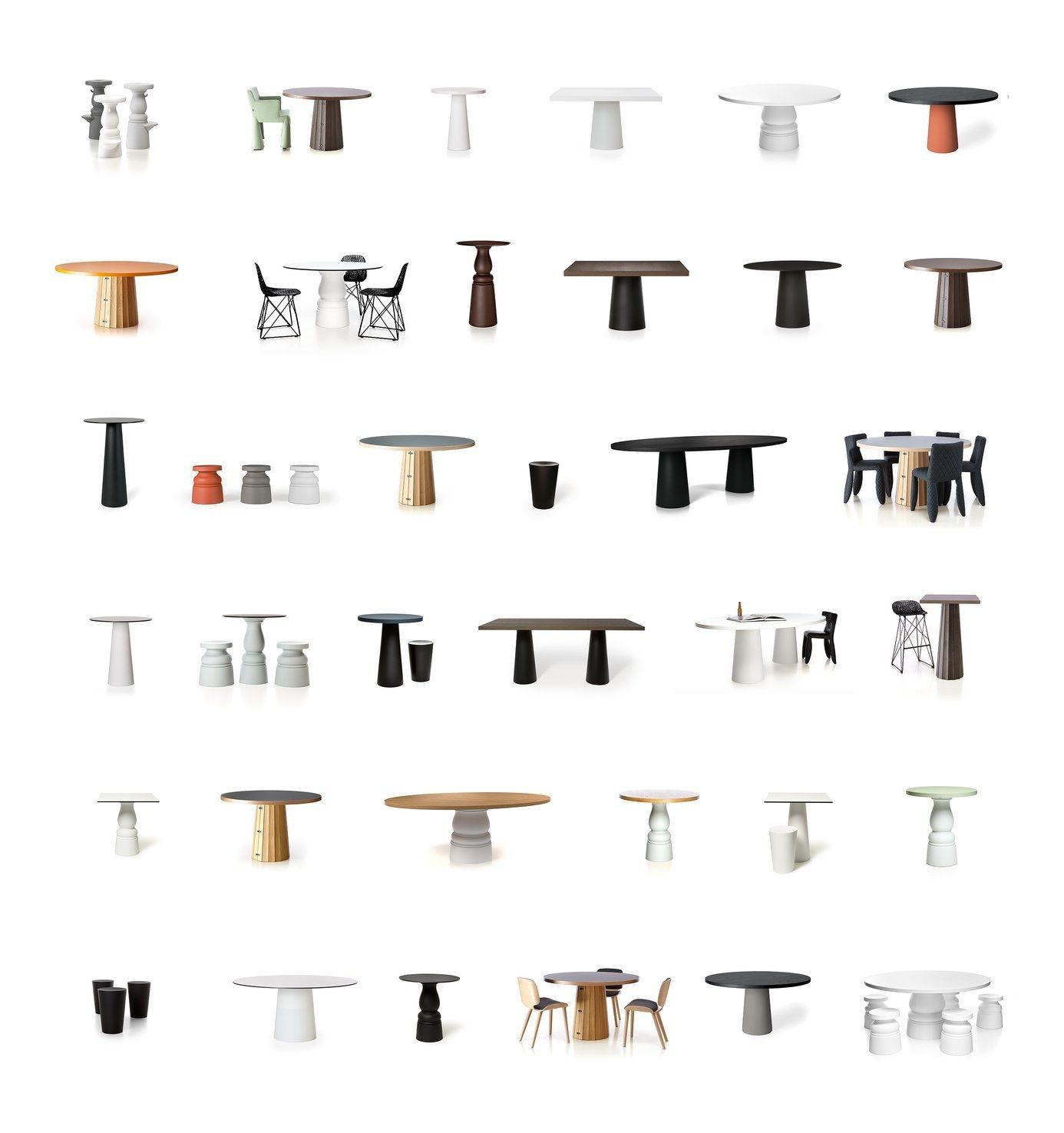 Round table CONTAINER TABLE BODHI ROUND 160-180 By moooi design Marcel ...